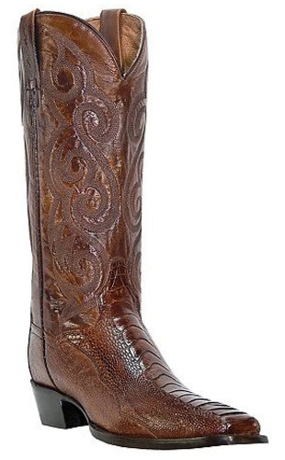 Men's Dan Post Genuine Ostrich Leg Boots TAN 11 EW - Walmart.com