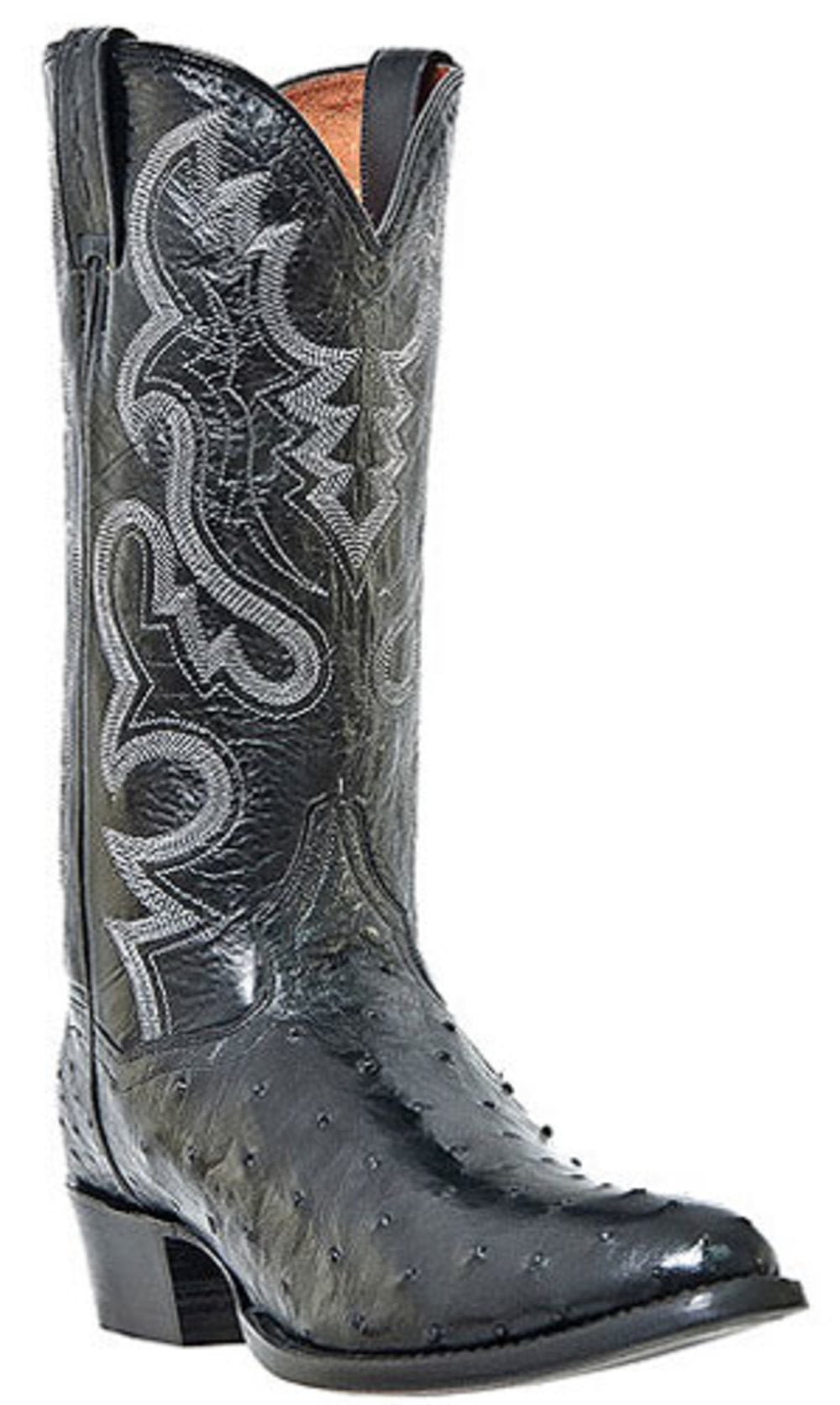 Men's Dan Post Quill Ostrich Western Boots BLACK 11 EW - Walmart.com
