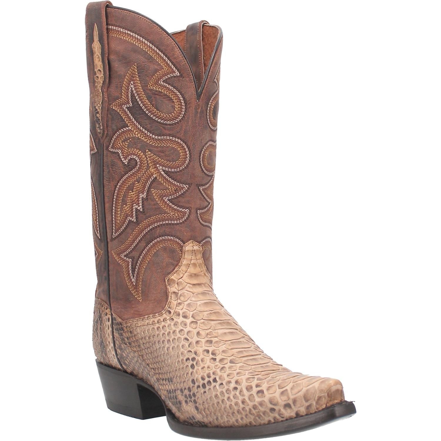 Men's Dan Post Sturgis Python Boots Sand - Walmart.com