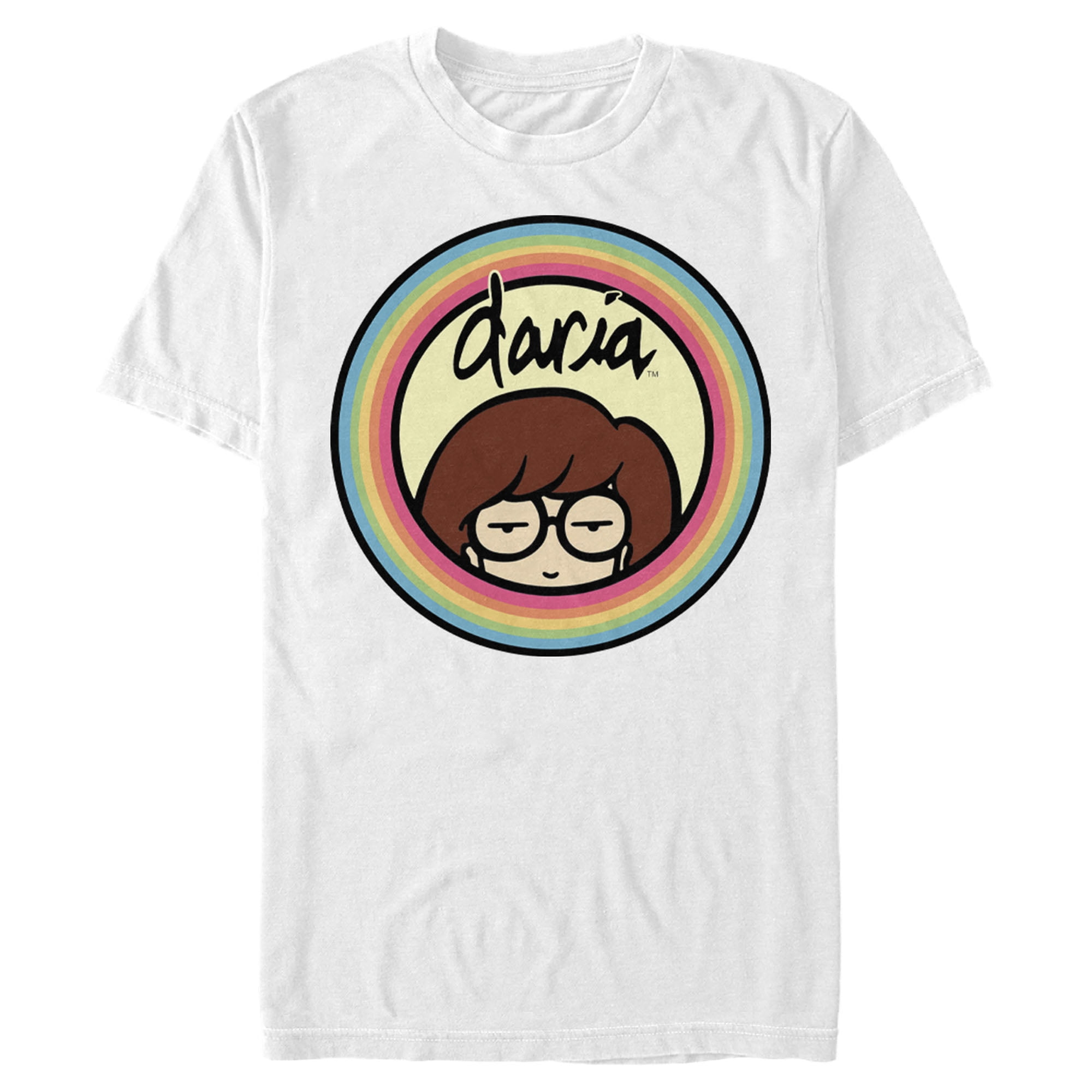 Men's Daria Rainbow Stripes Logo Graphic T-Shirt - Walmart.com