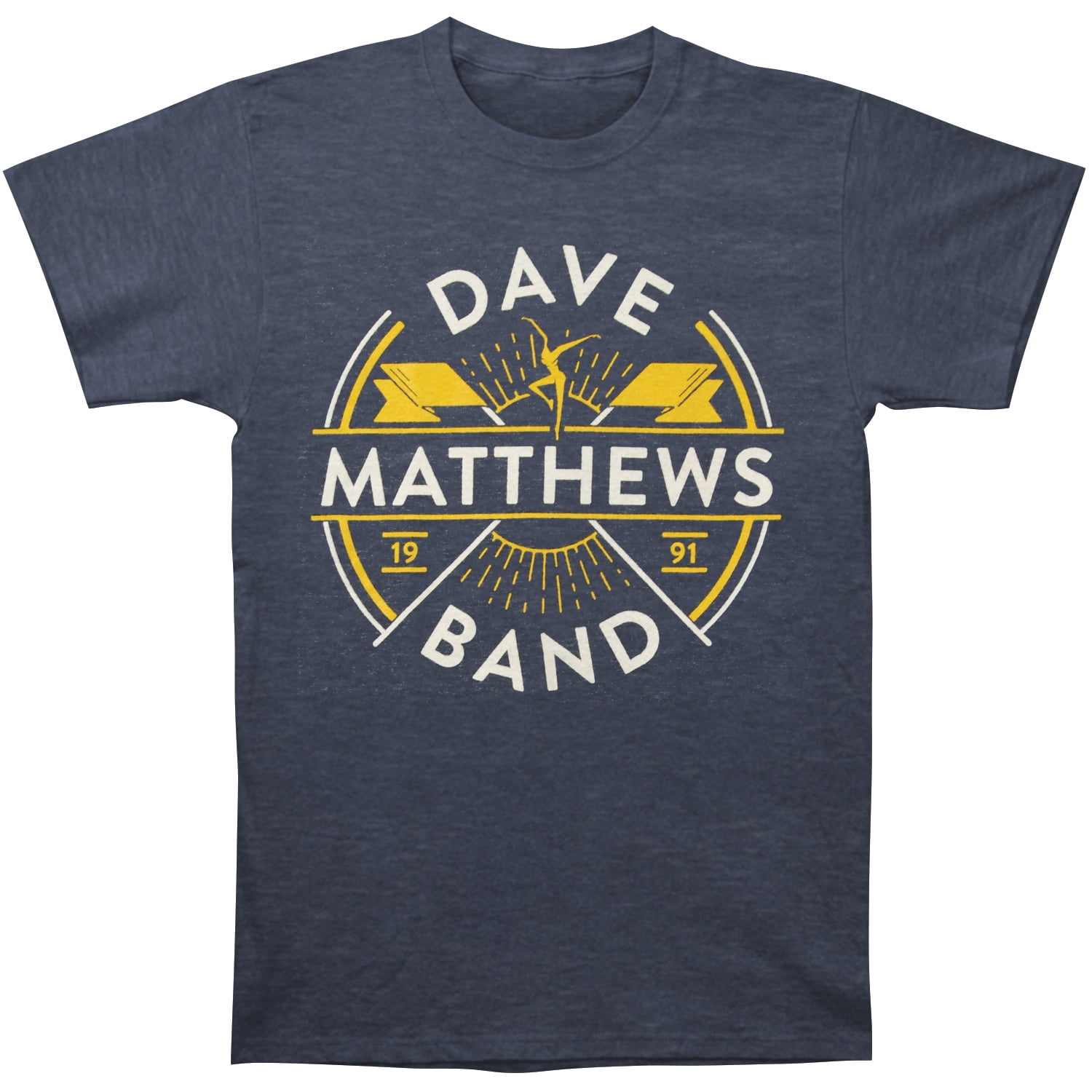 Men's Dave Matthews Band Flag Tee Slim Fit T-shirt Medium Heather Navy ...