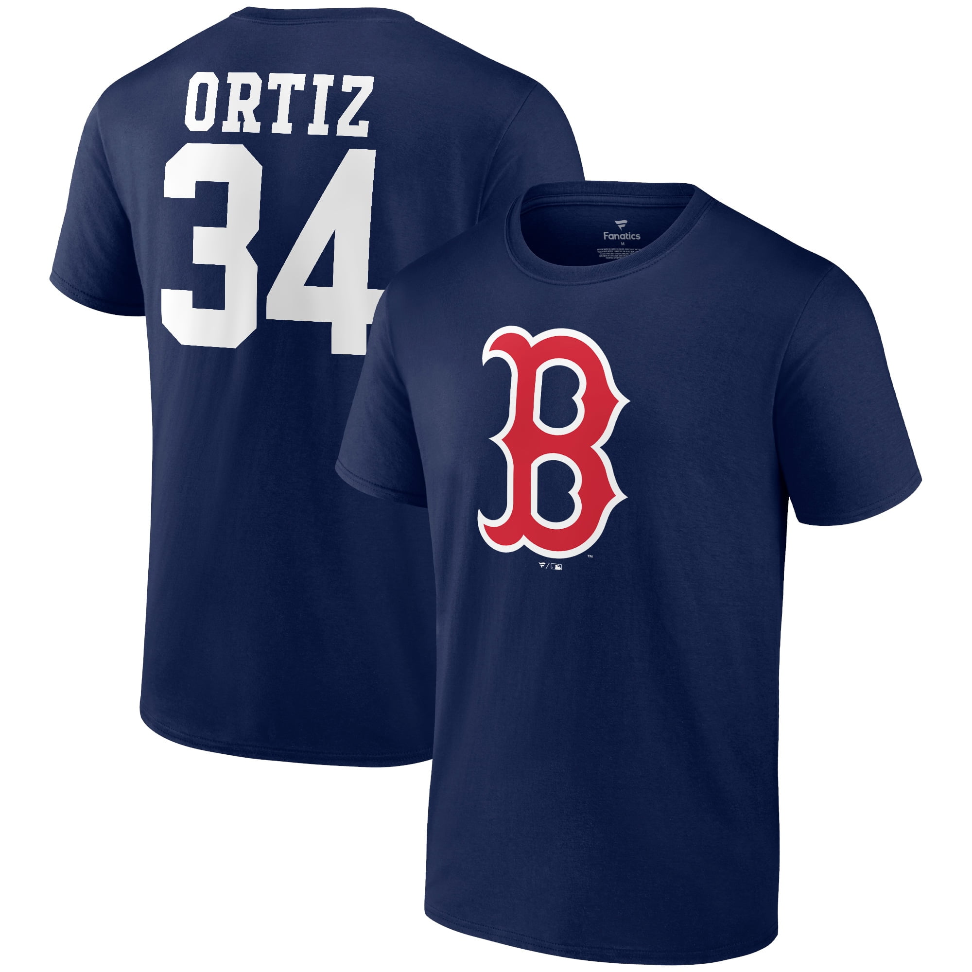 Fanatics Men's MLB Boston Red Sox David Ortiz Navy Logo Graphic T-Shirt ...
