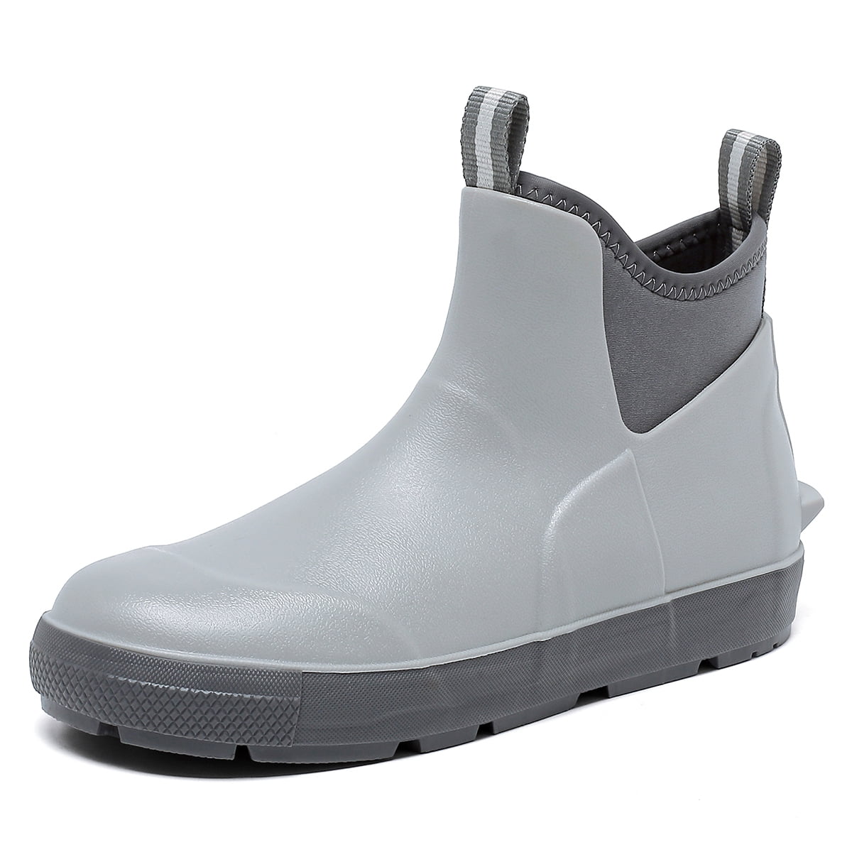 Lcamaw Men's Deck Boots, Waterproof Ankle Rain Boots with Anti-Slip ...