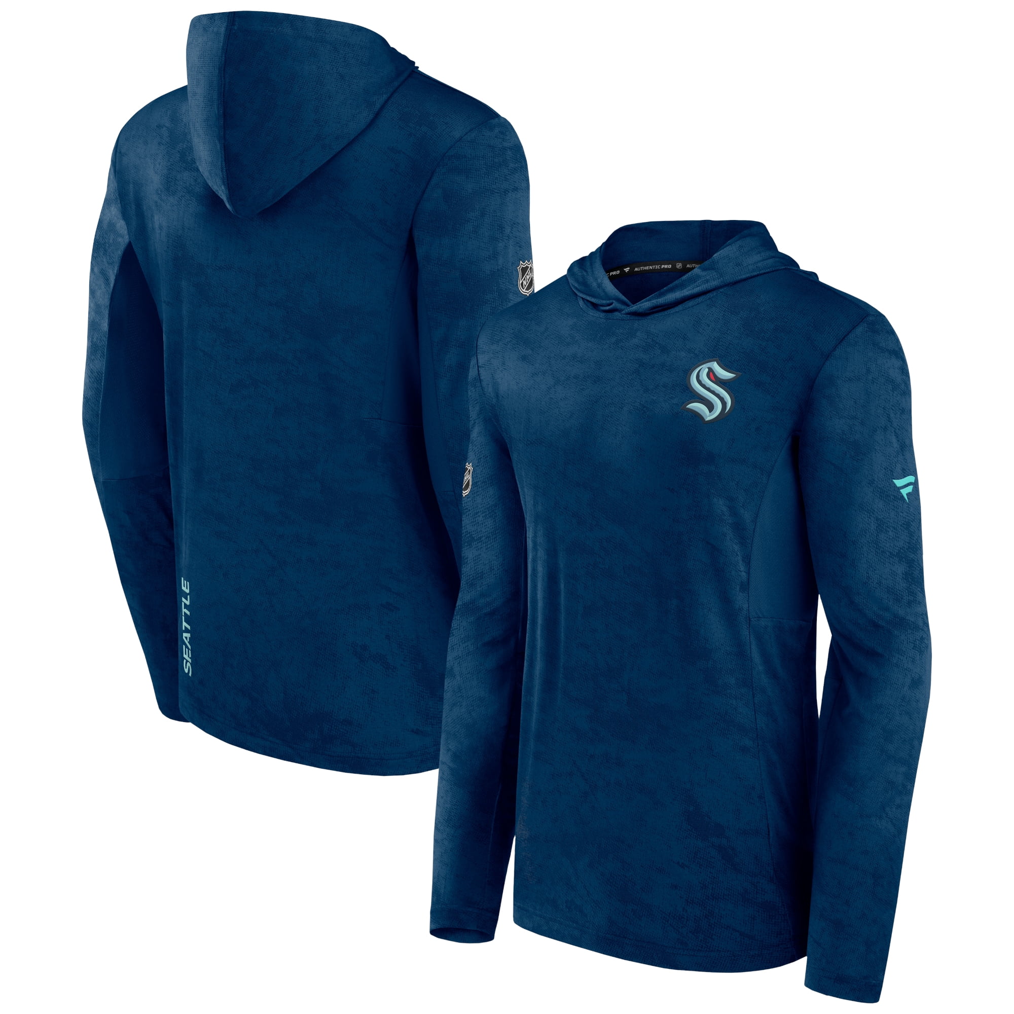 Men's Deep Sea Blue Seattle Kraken Authentic Pro Rink Camo Pullover ...