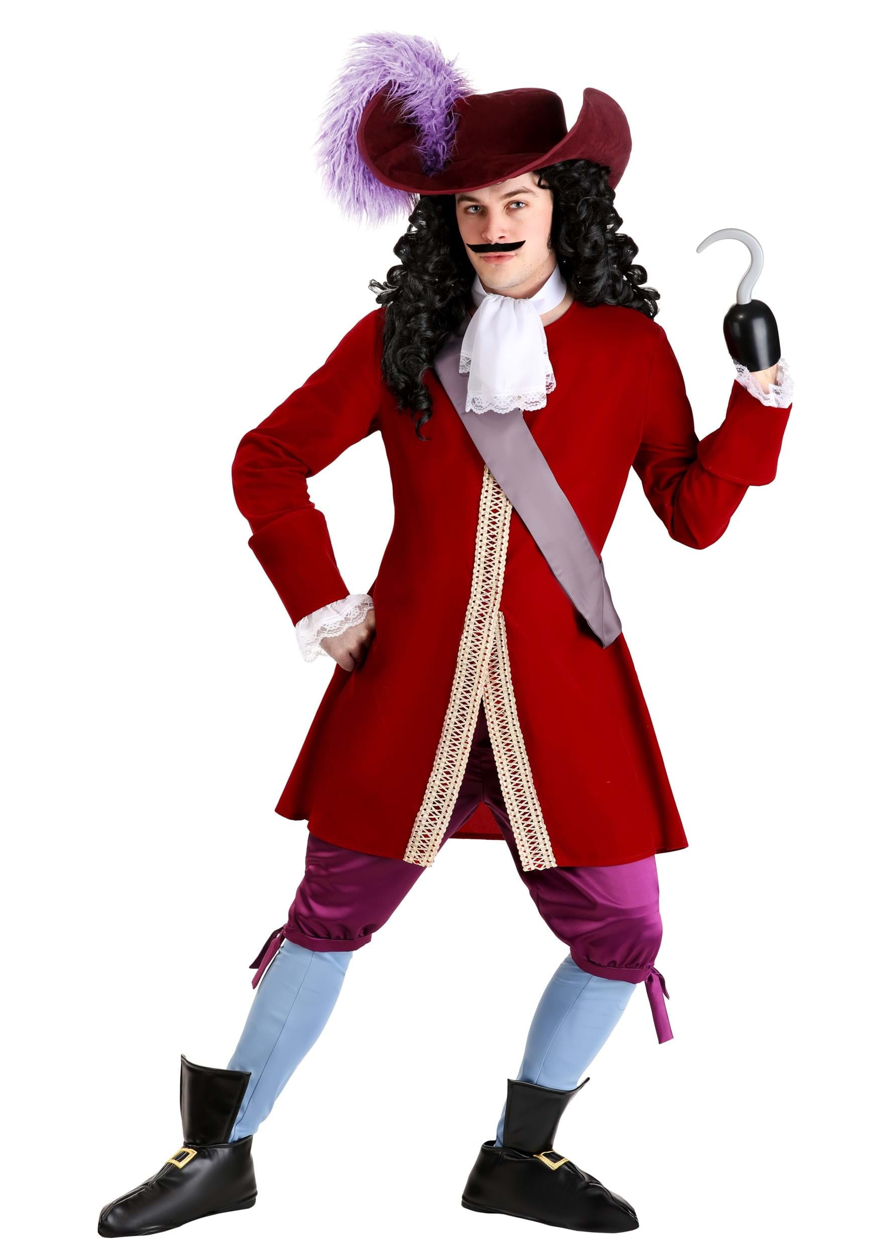 Men's Deluxe Disney Captain Hook Costume - Walmart.com
