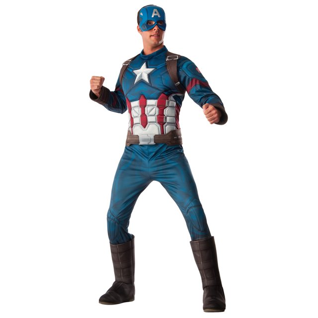 Men's Deluxe Muscle Captain America Costume - Walmart.com