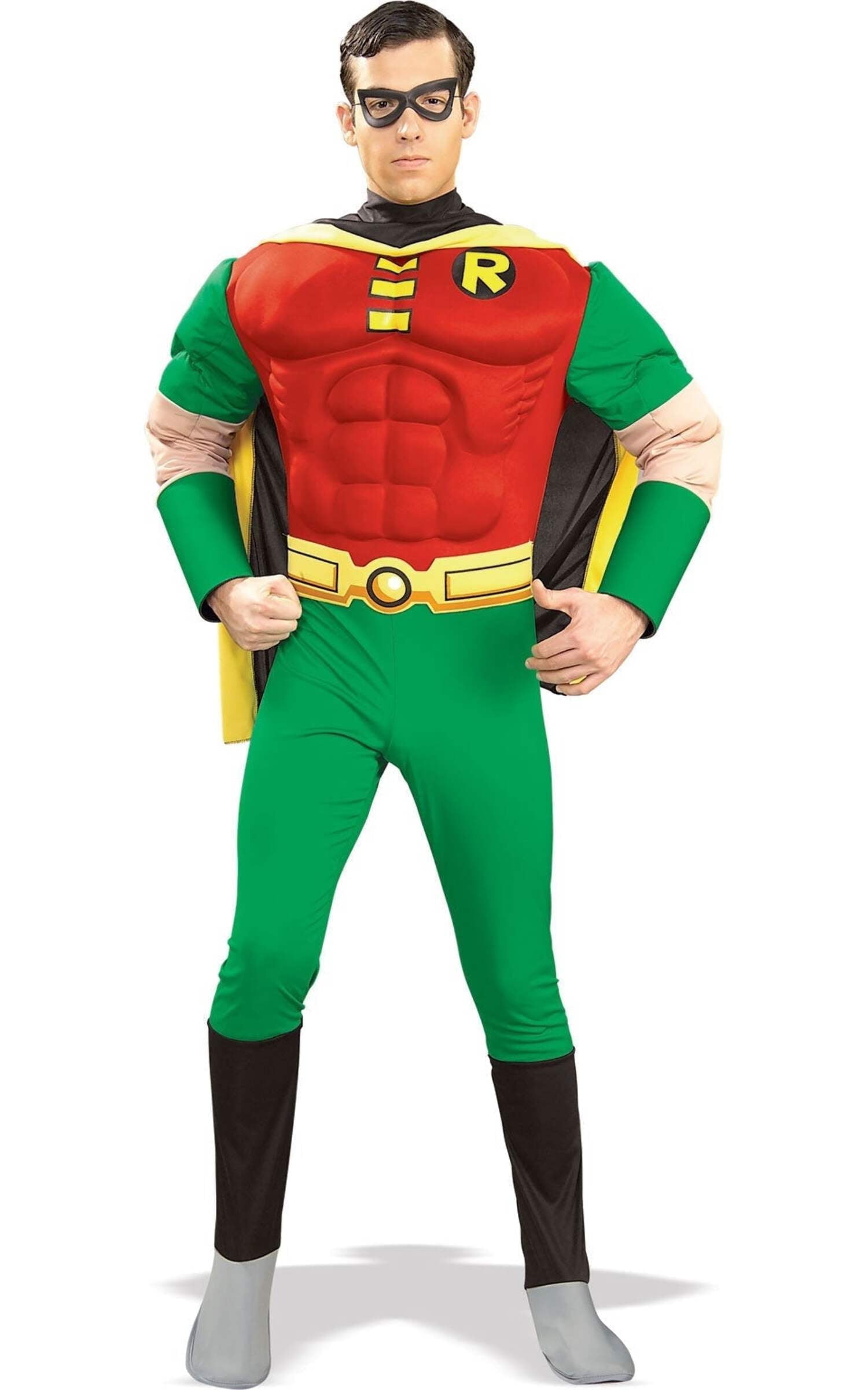 Deluxe Men's Robin Muscle Chest Superhero Costume for Halloween ...