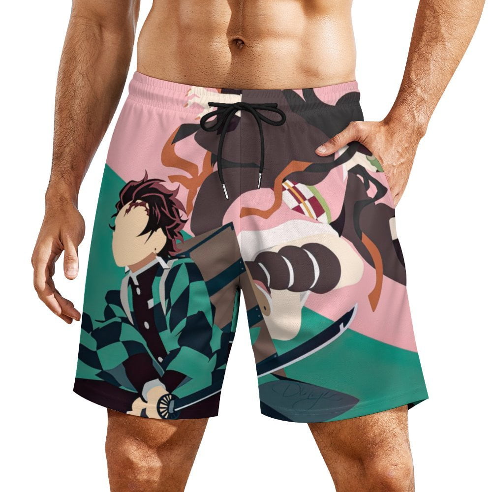 Men's Demon Slayer Kimetsu No Yaiba Swim Trunks Quick Dry Swim Shorts ...