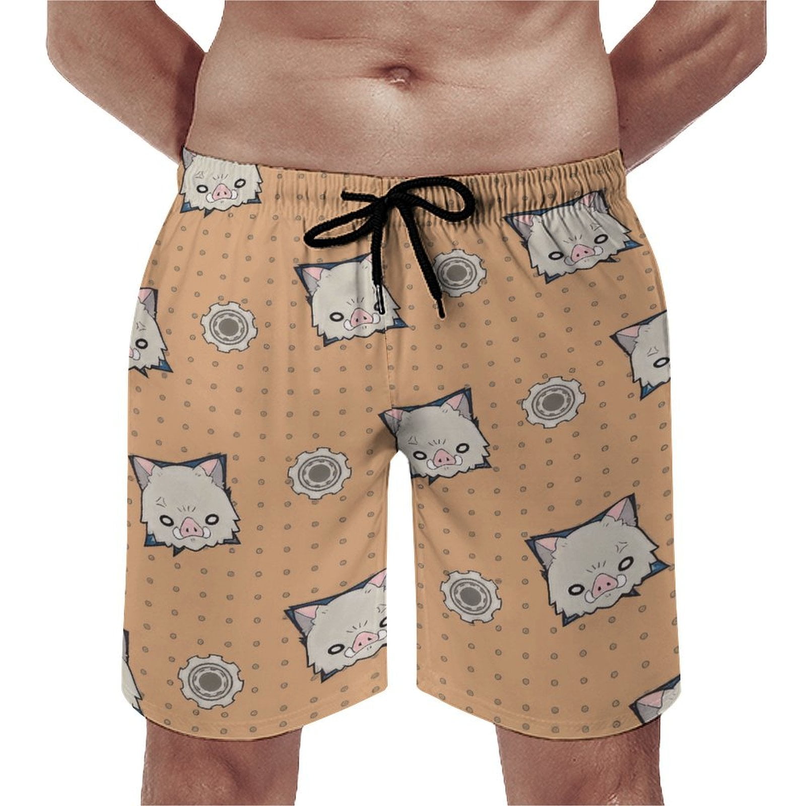 Men's Demon Slayer Swim Trunks Quick Dry Beach Shorts with Pockets Swim ...