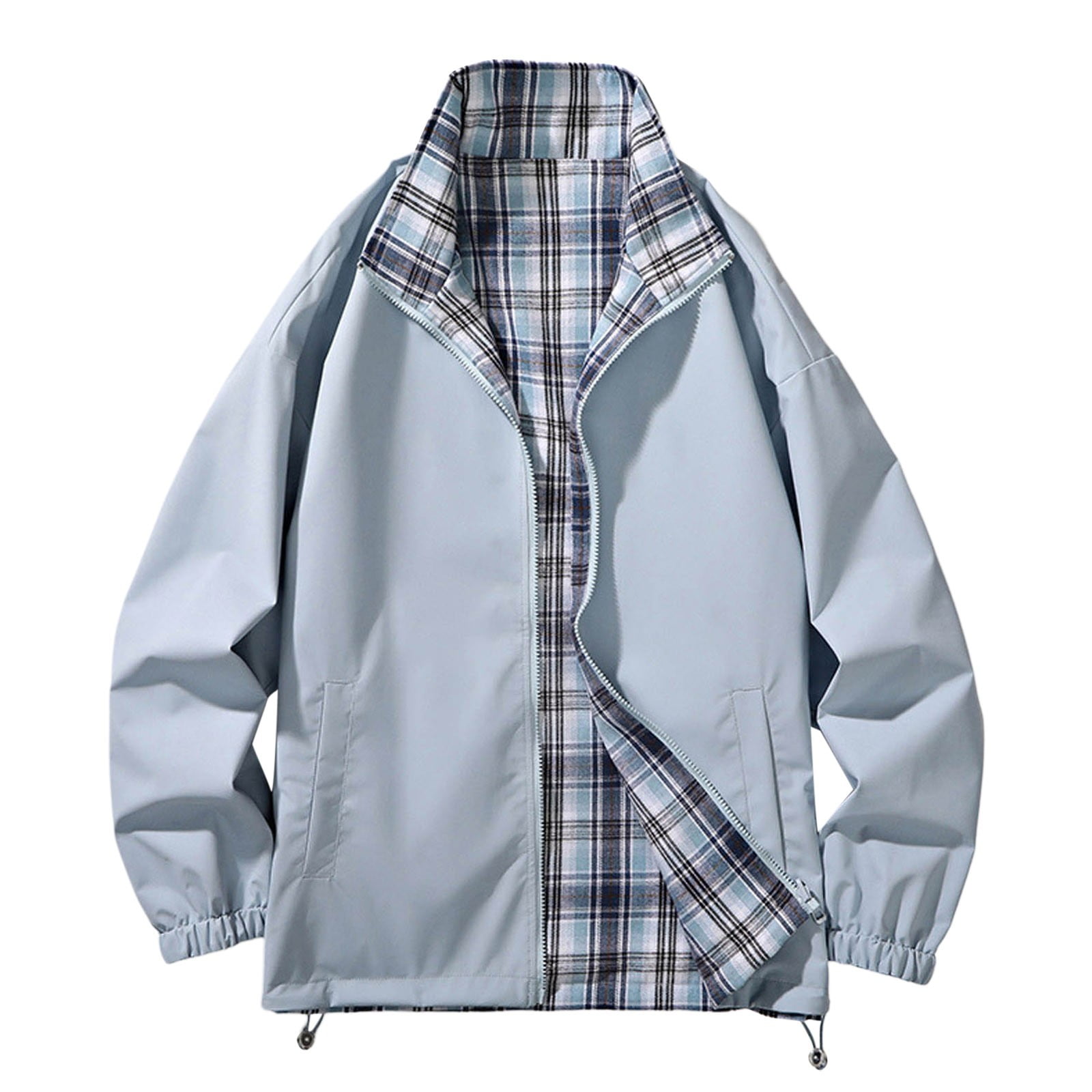 Men's Denim Jacket Style Winter Casual Utility Coat with Lapel Design ...