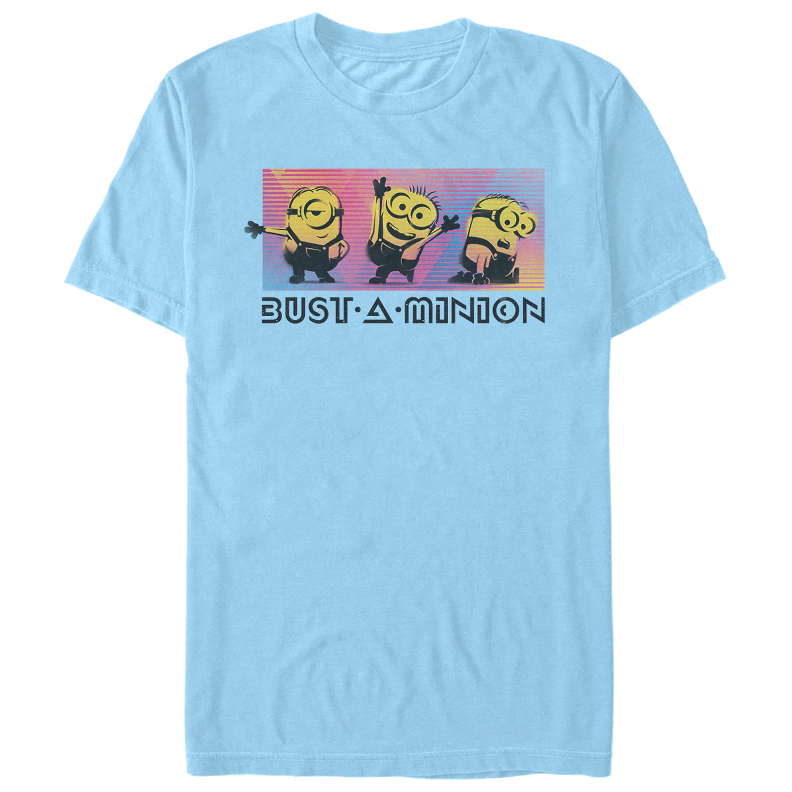 Men's Despicable Me 3 Bust a Minion Graphic Tee Light Blue Small ...