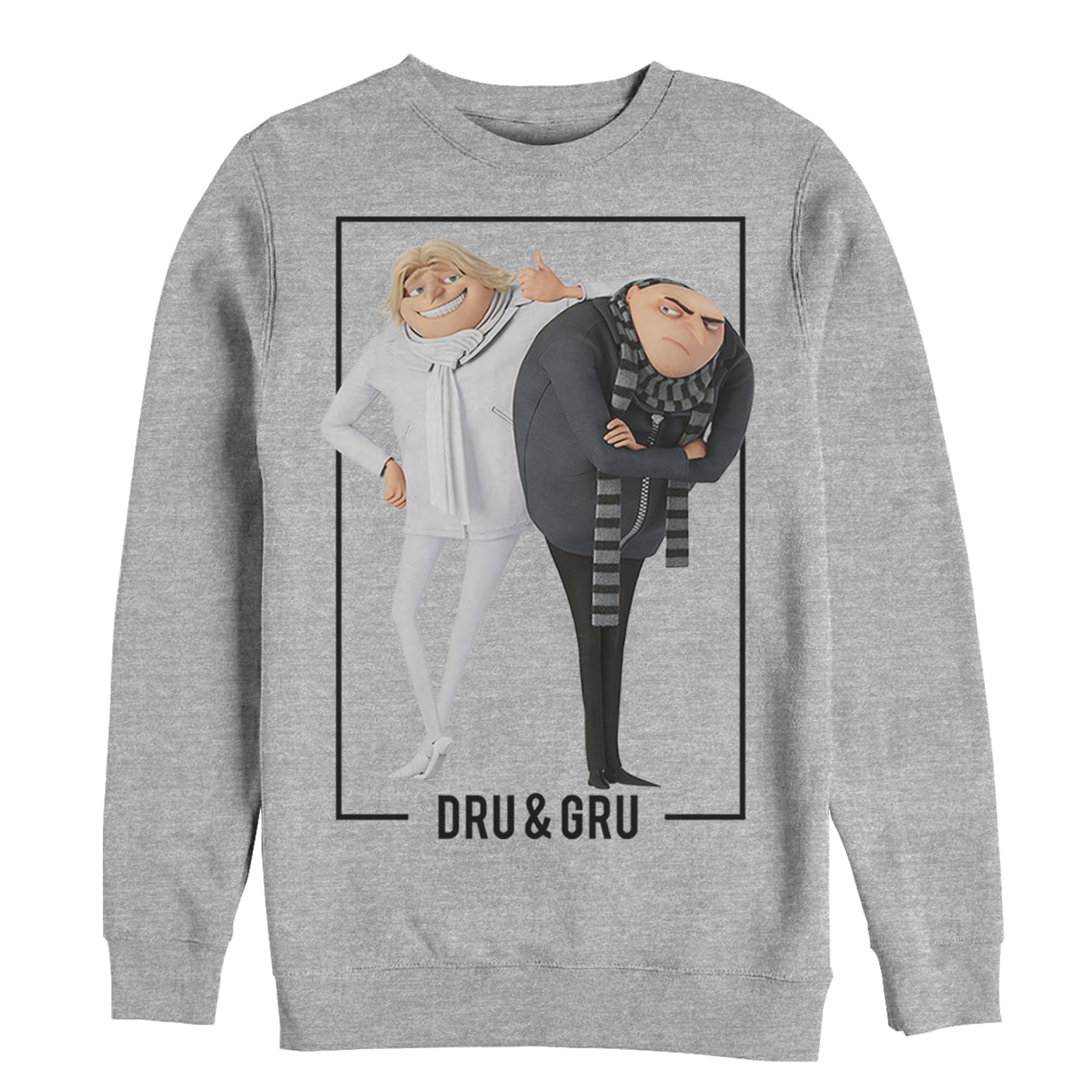 Men's Despicable Me 3 Dru and Gru Brothers Sweatshirt Athletic Heather ...