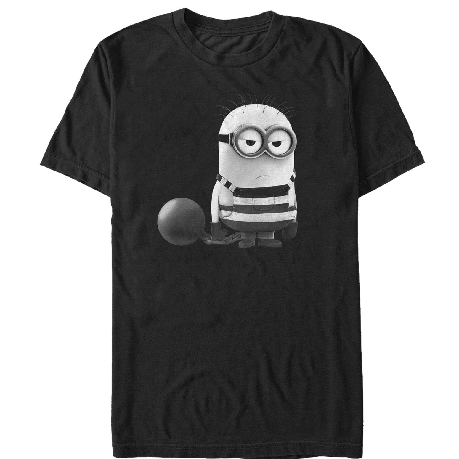 Men's Despicable Me 3 Minion Grumpy Prisoner Graphic Tee Black 5X Large ...