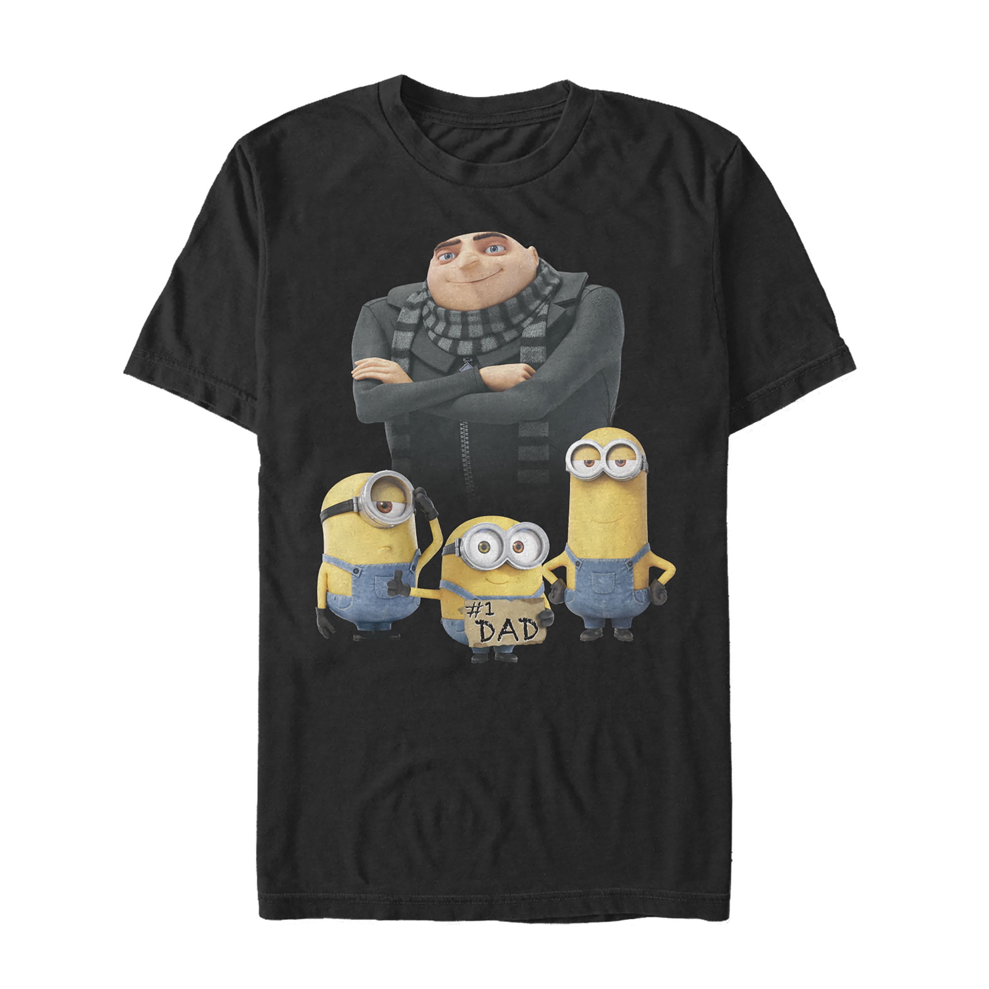 Men's Despicable Me Father's Day #1 Dad Graphic Tee Black Large ...