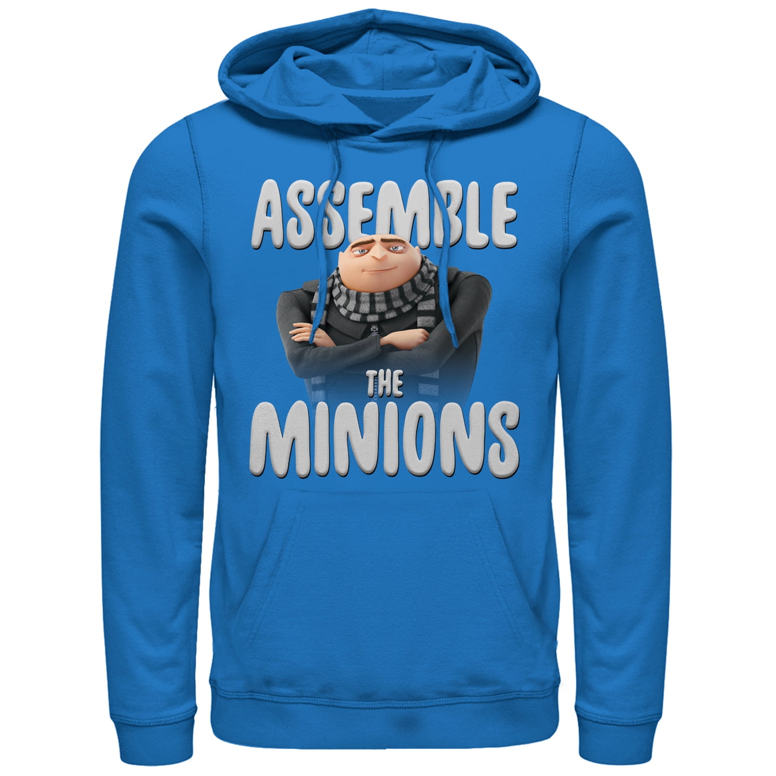 Men's Despicable Me Gru Assemble the Minions Pull Over Hoodie Royal ...