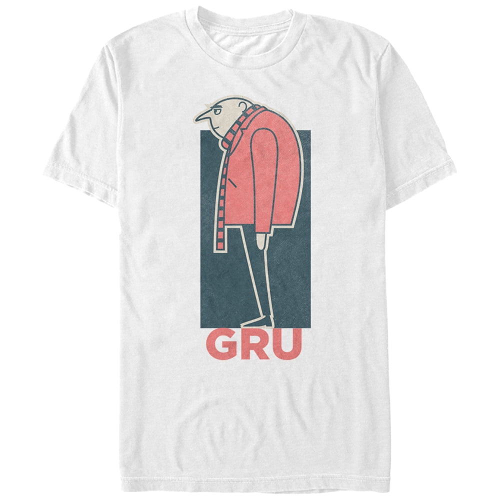 Men's Despicable Me Gru Profile Graphic Tee White Medium - Walmart.com