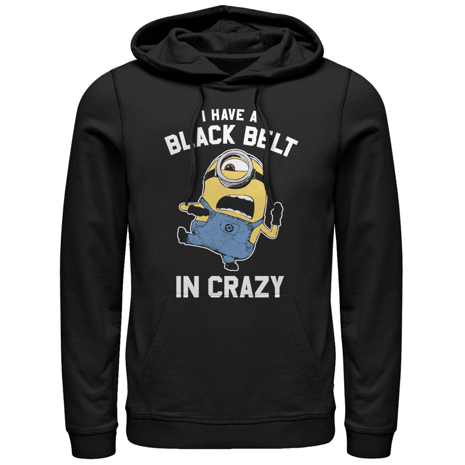 Men's Despicable Me Minion Belt in Crazy Pull Over Hoodie Black X Large ...