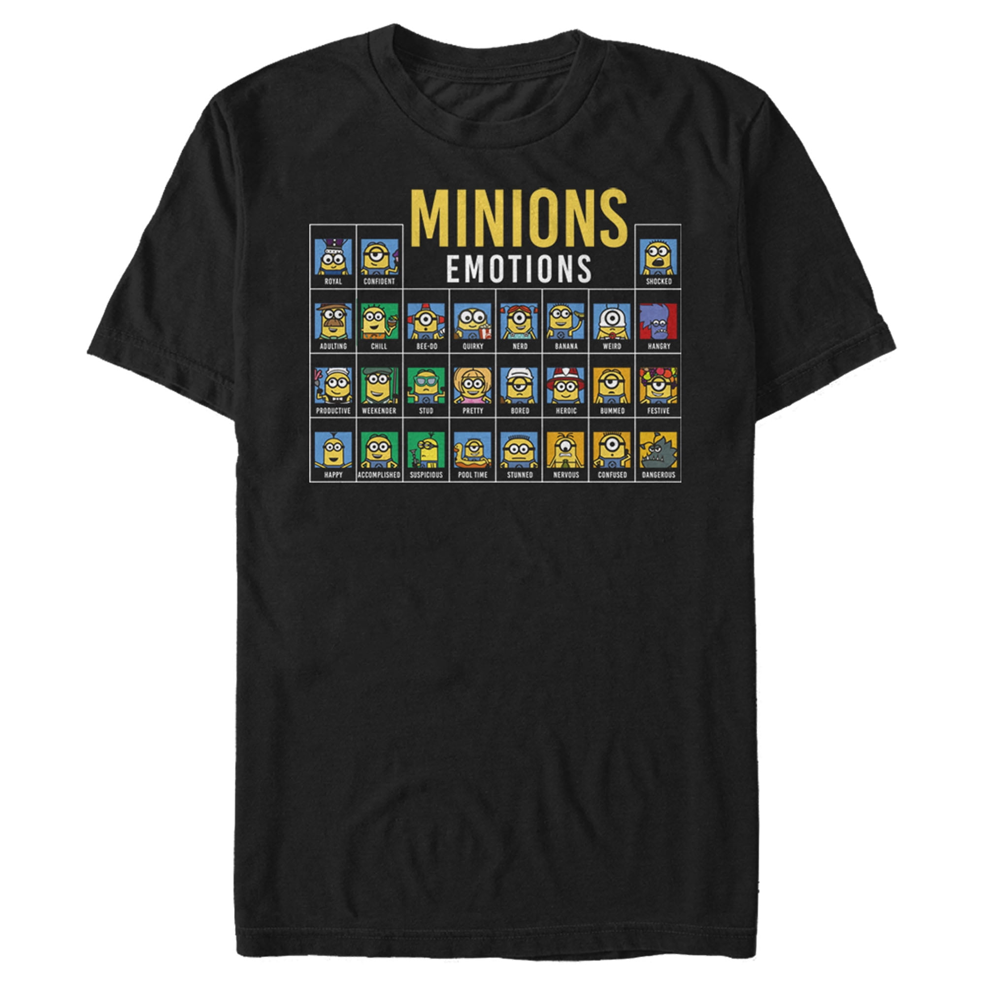 Men's Despicable Me Minion Emotion Periodic Table Graphic Tee Black ...
