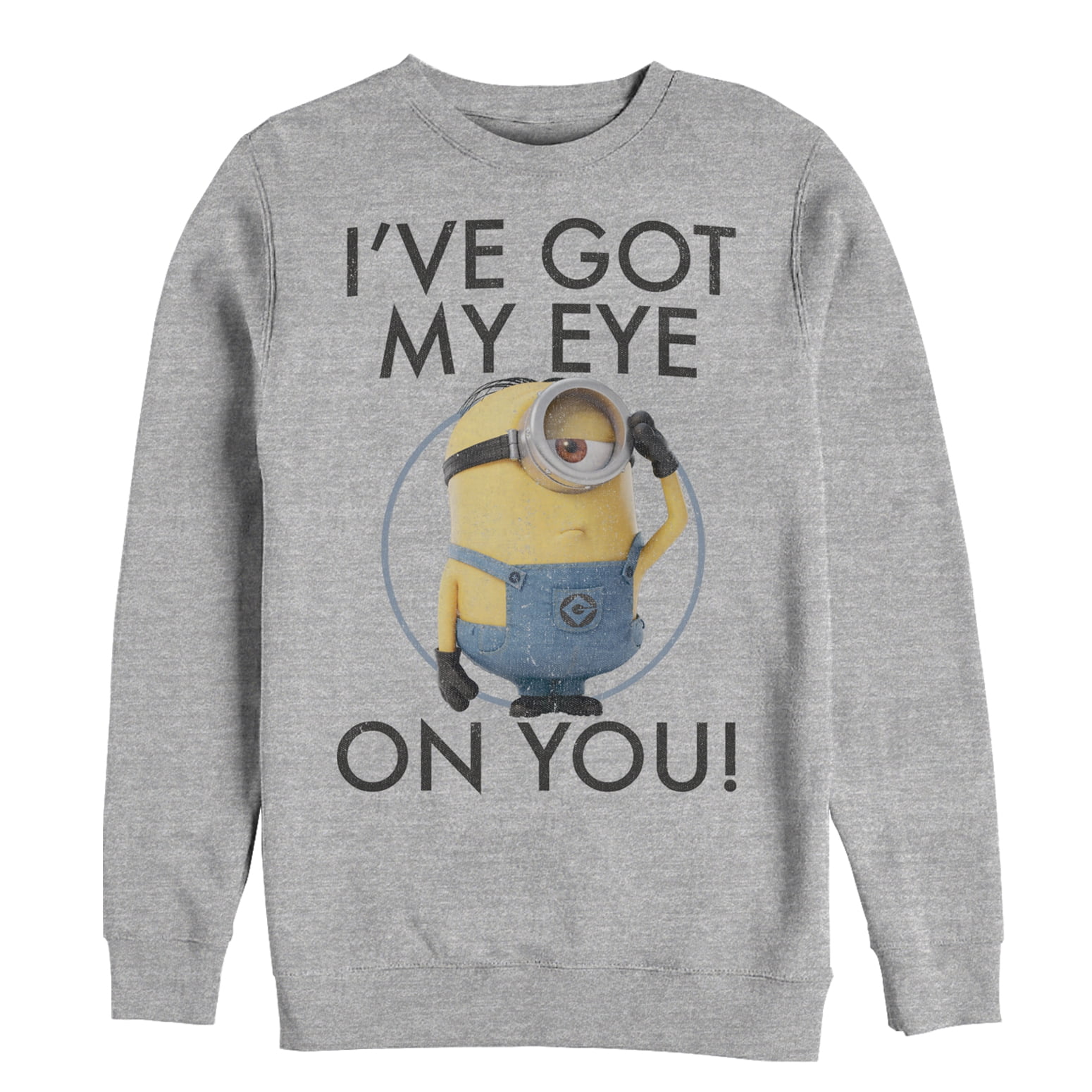 Men's Despicable Me Minion Got Eye on You Sweatshirt Athletic Heather ...