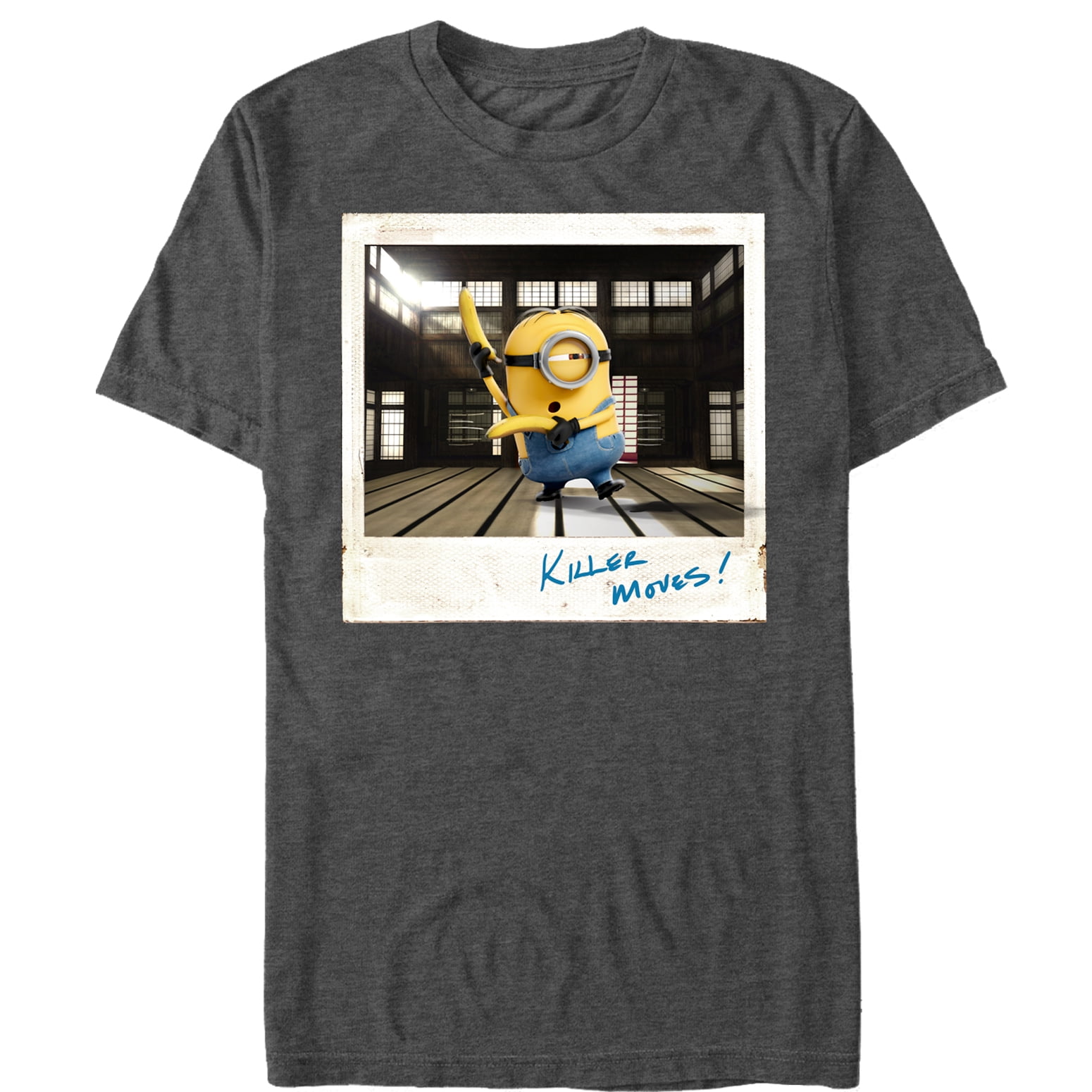 Men's Despicable Me Minion Karate Graphic Tee Charcoal Heather Large ...