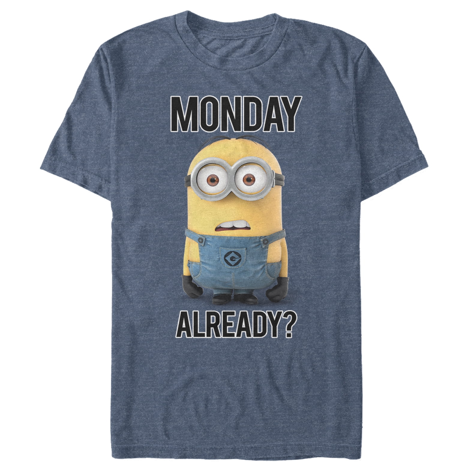 Men's Despicable Me Minion Monday Already Graphic Tee Navy Blue Heather ...