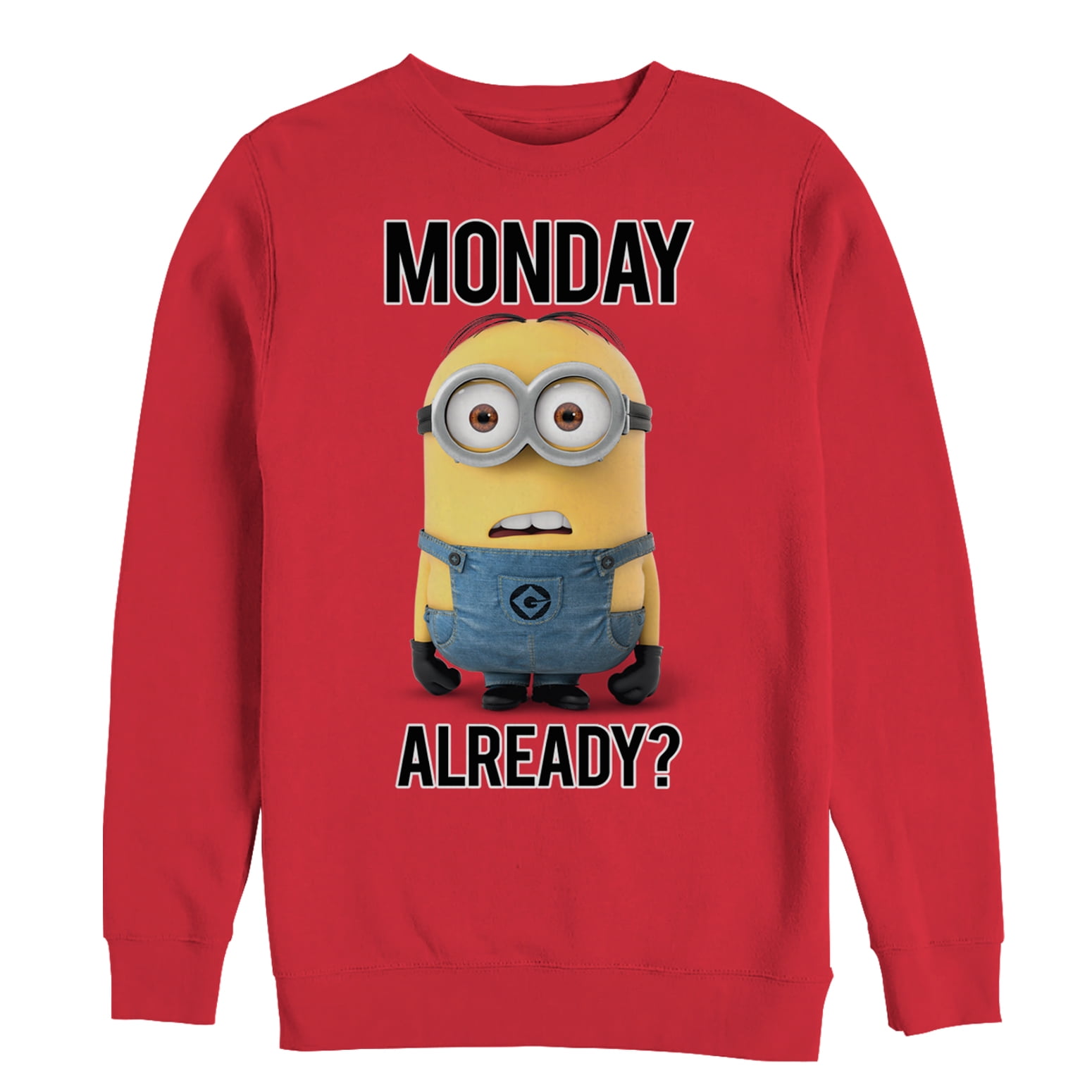 Men's Despicable Me Minion Monday Already Sweatshirt Red Large ...