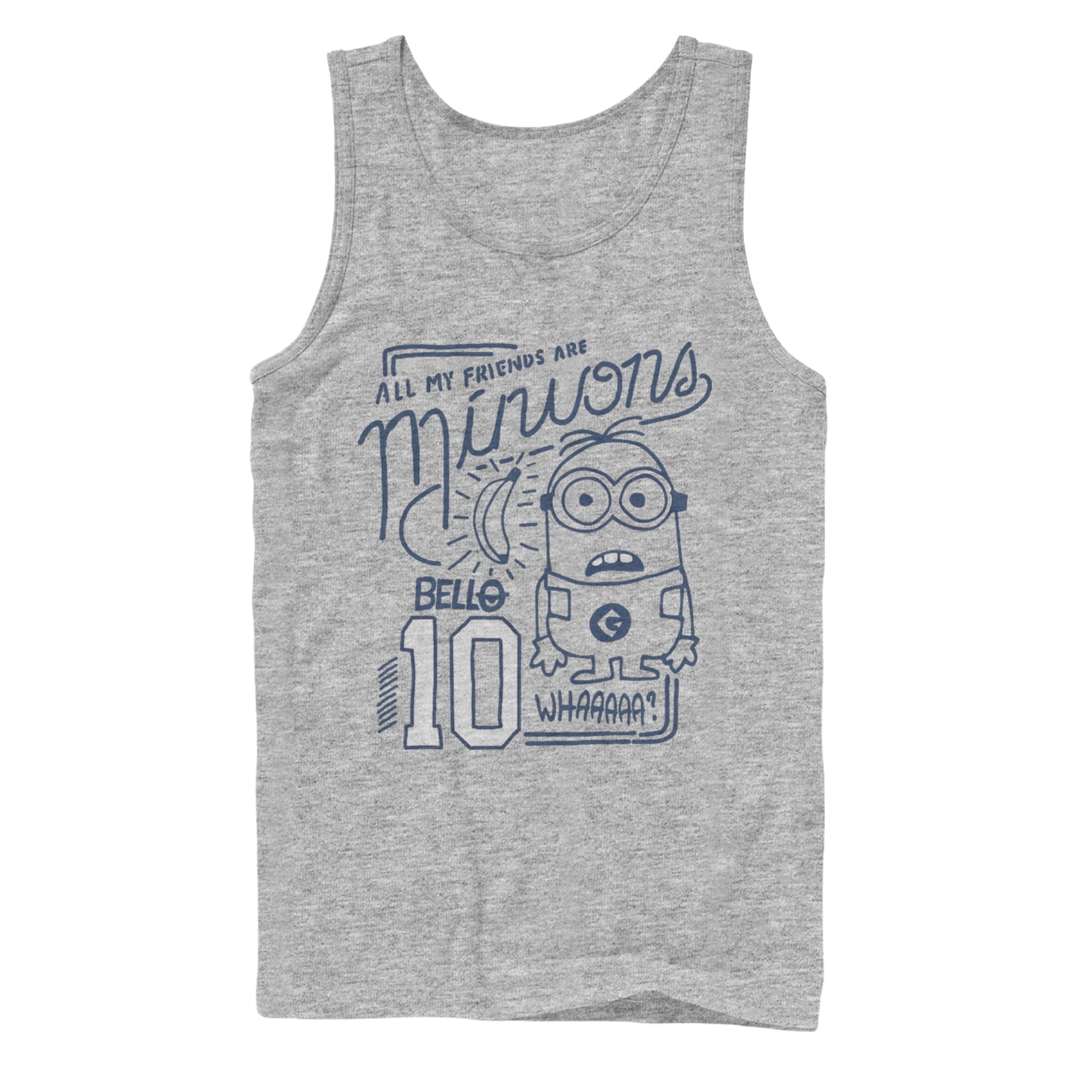 Men's Despicable Me My Friends Are Minions Tank Top Athletic Heather ...