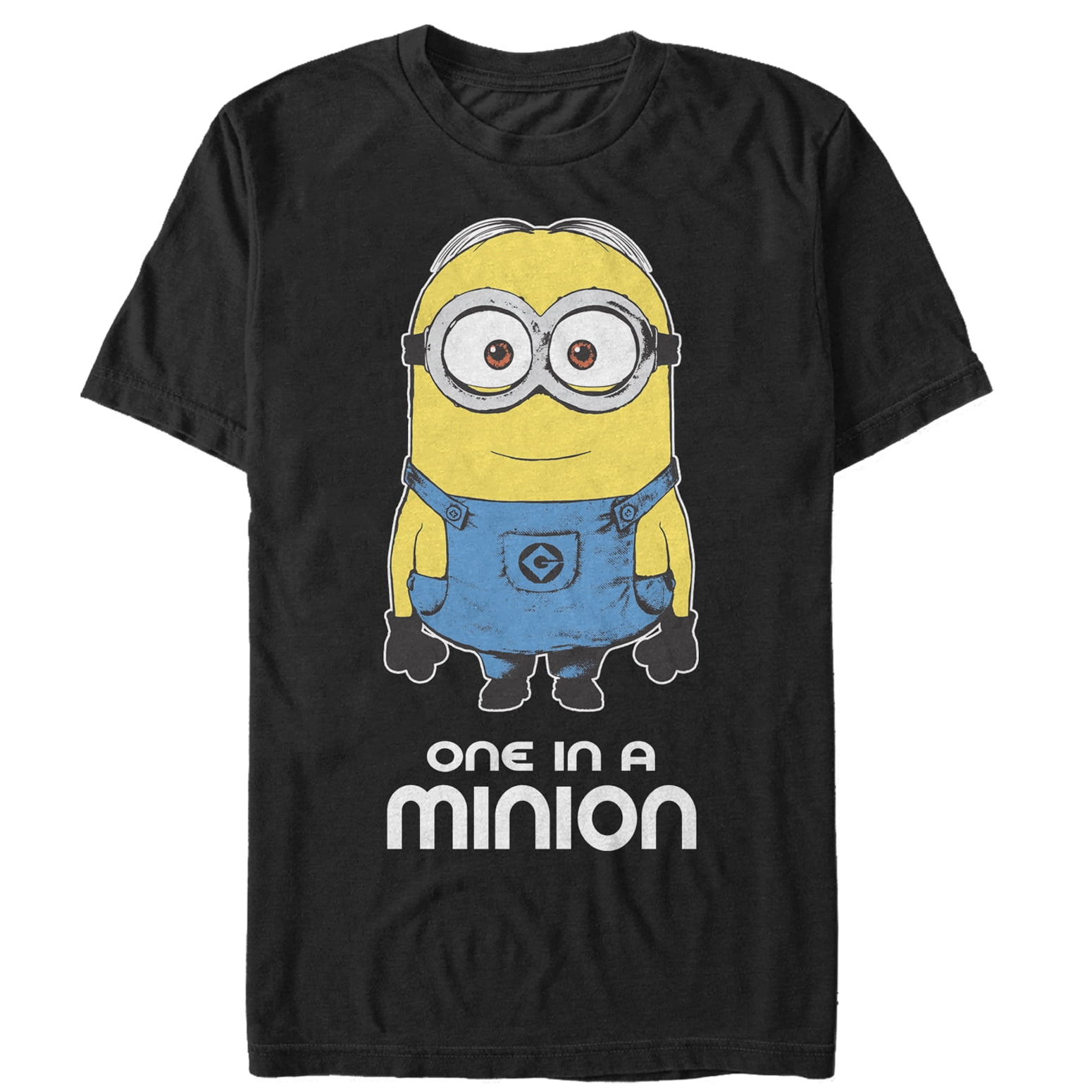 Men's Despicable Me One in Minion Graphic Tee Black Large - Walmart.com