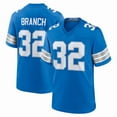 Men's Detroit Branch 32 Blue Sports Player Game Stitched Name Number T ...