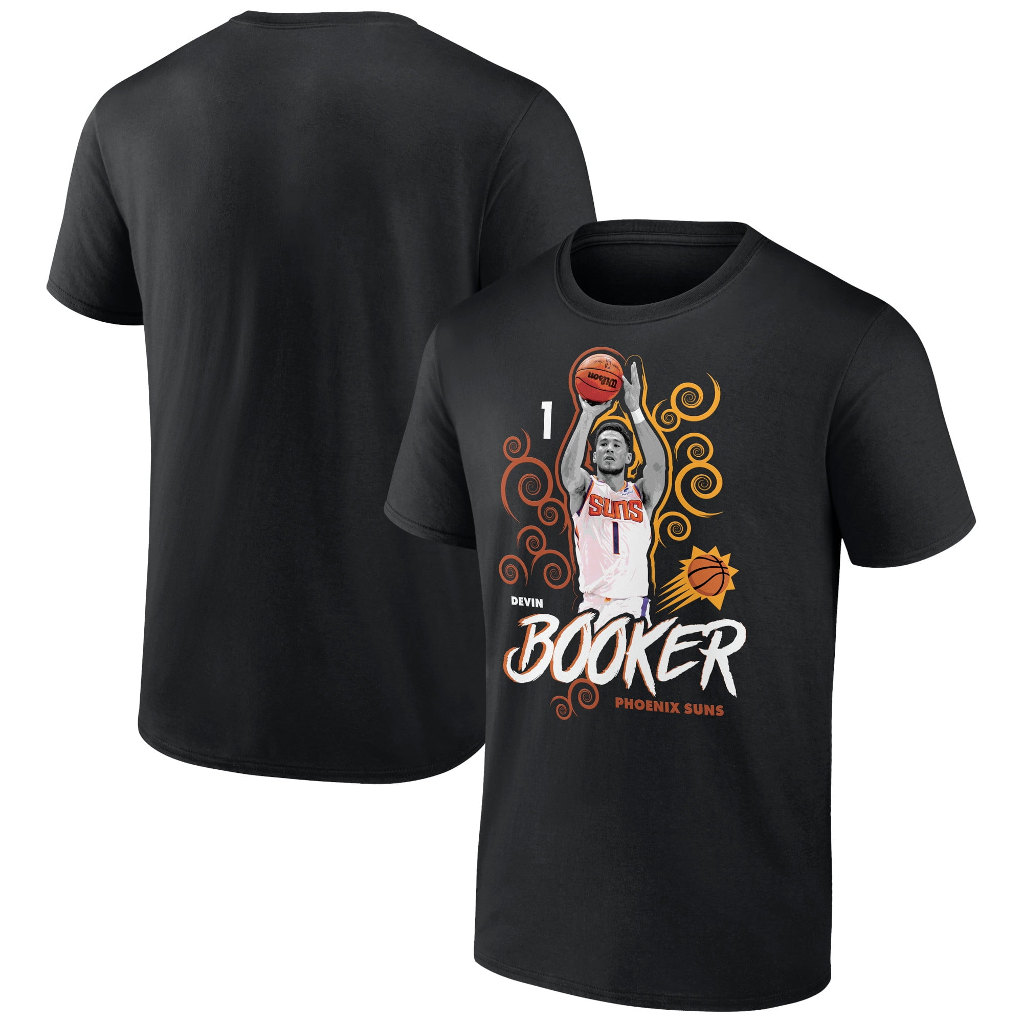 Men's Devin Booker Black Phoenix Suns Competitor T-Shirt - Walmart.com