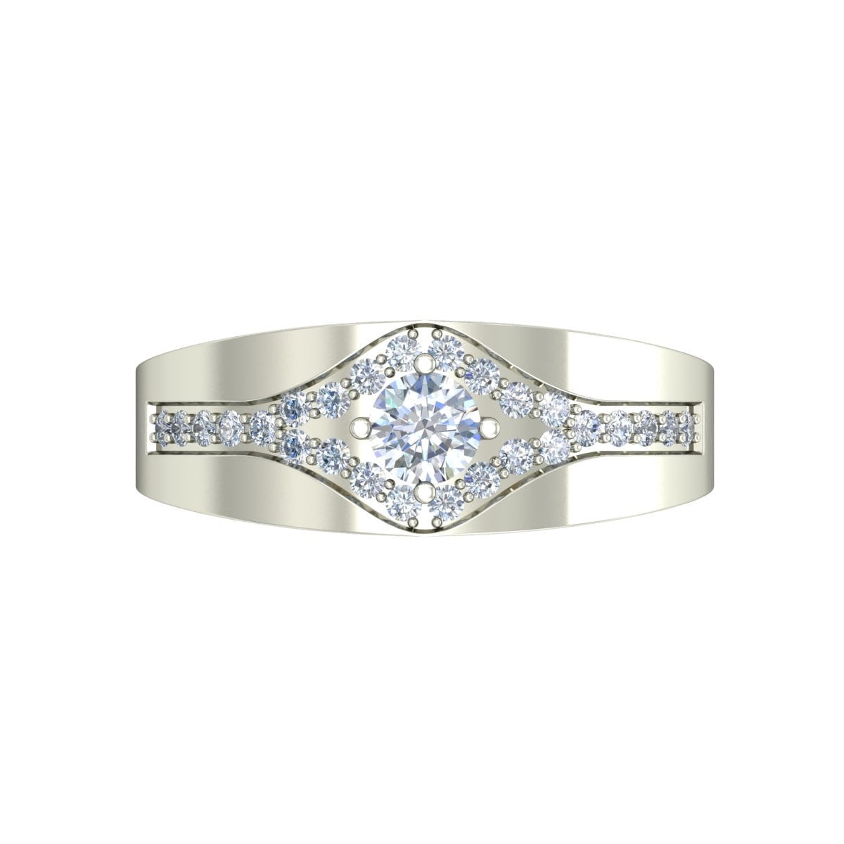 Men's Diamond Engagement Ring, Men's Evil Eye Shape Design Diamond Ring ...