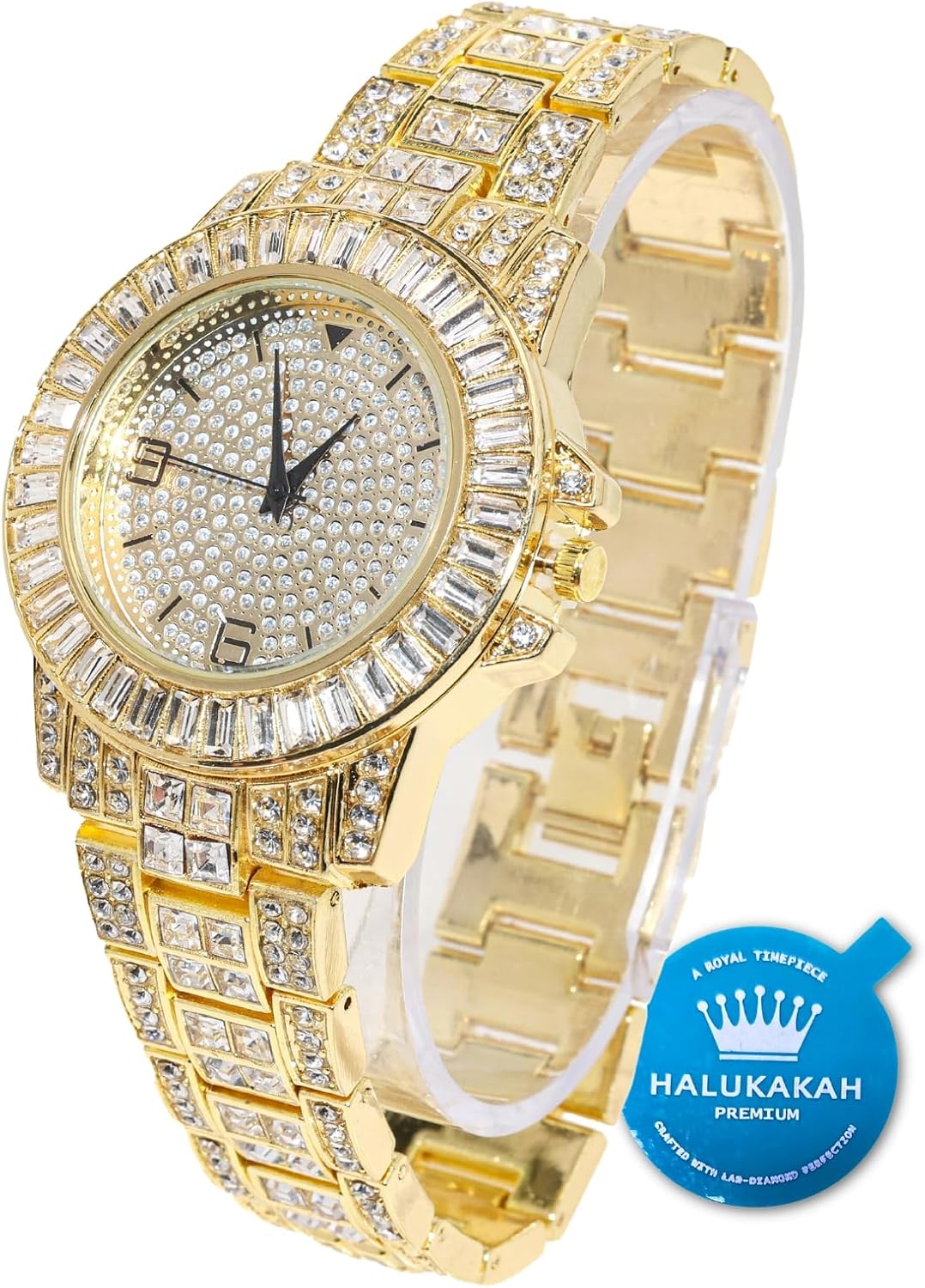 Men's Diamond Watch - EDEN - Ultra Size Glacial Diamonds Handset,18K ...
