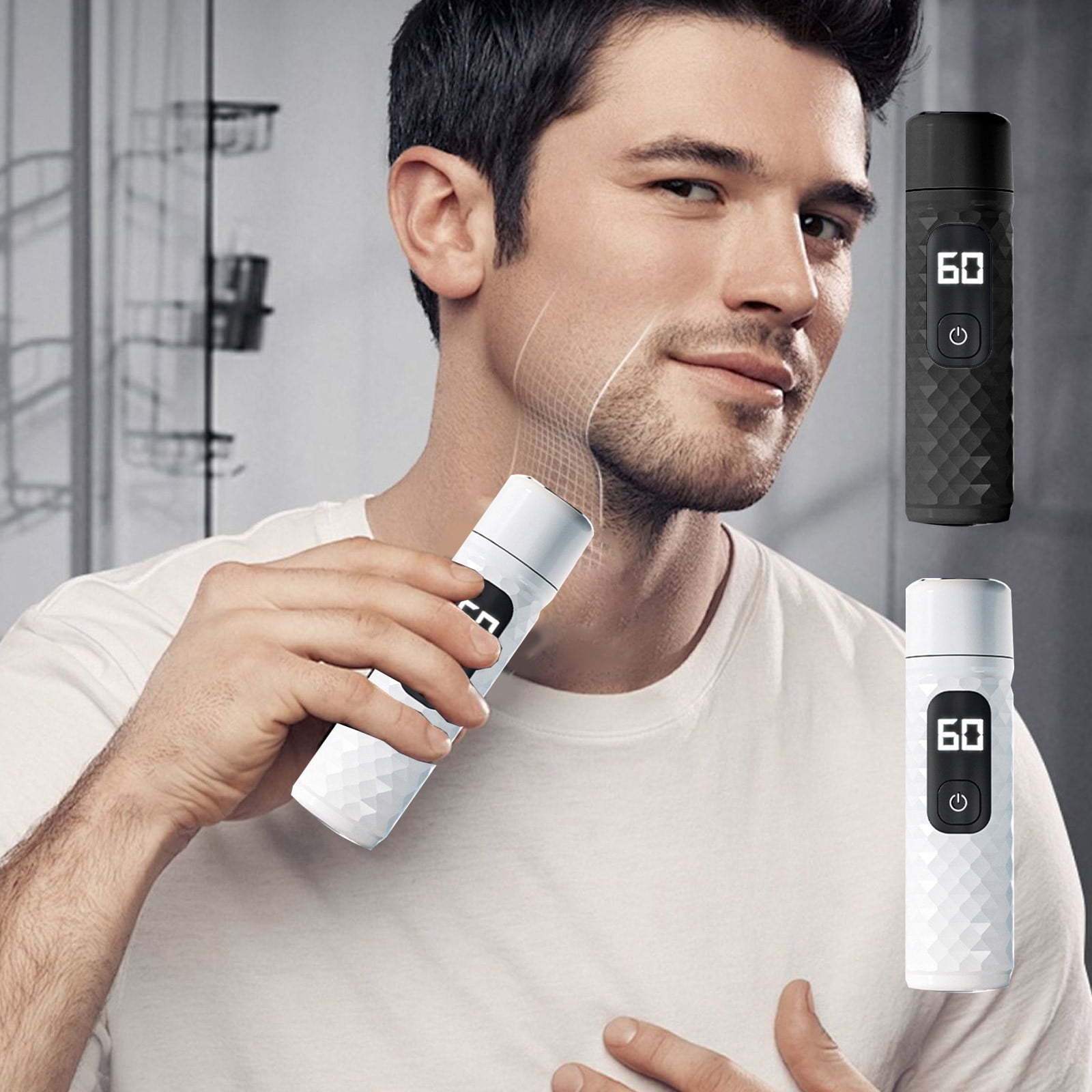 Men's Digital Display Portable Shaver | Type-C Rechargeable Electric ...