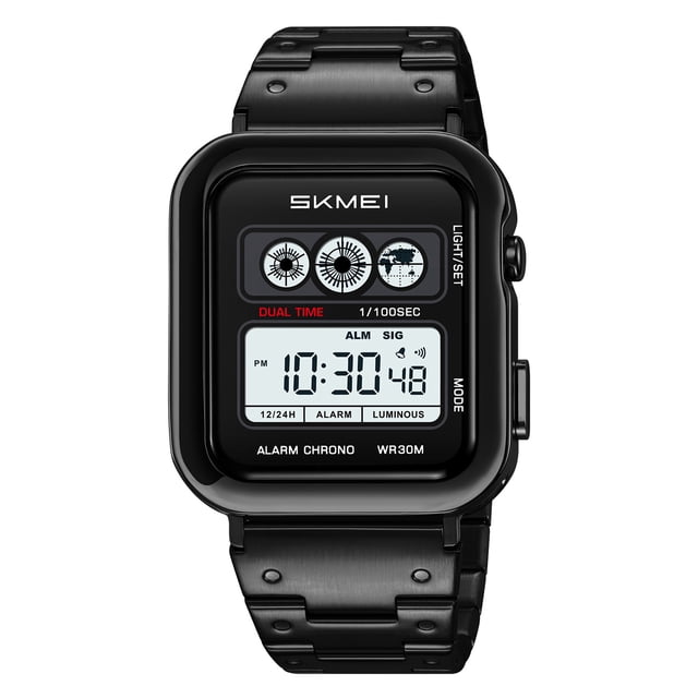 Men's Digital Multi-Function Watches Dual Time Alarm Stopwatch ...