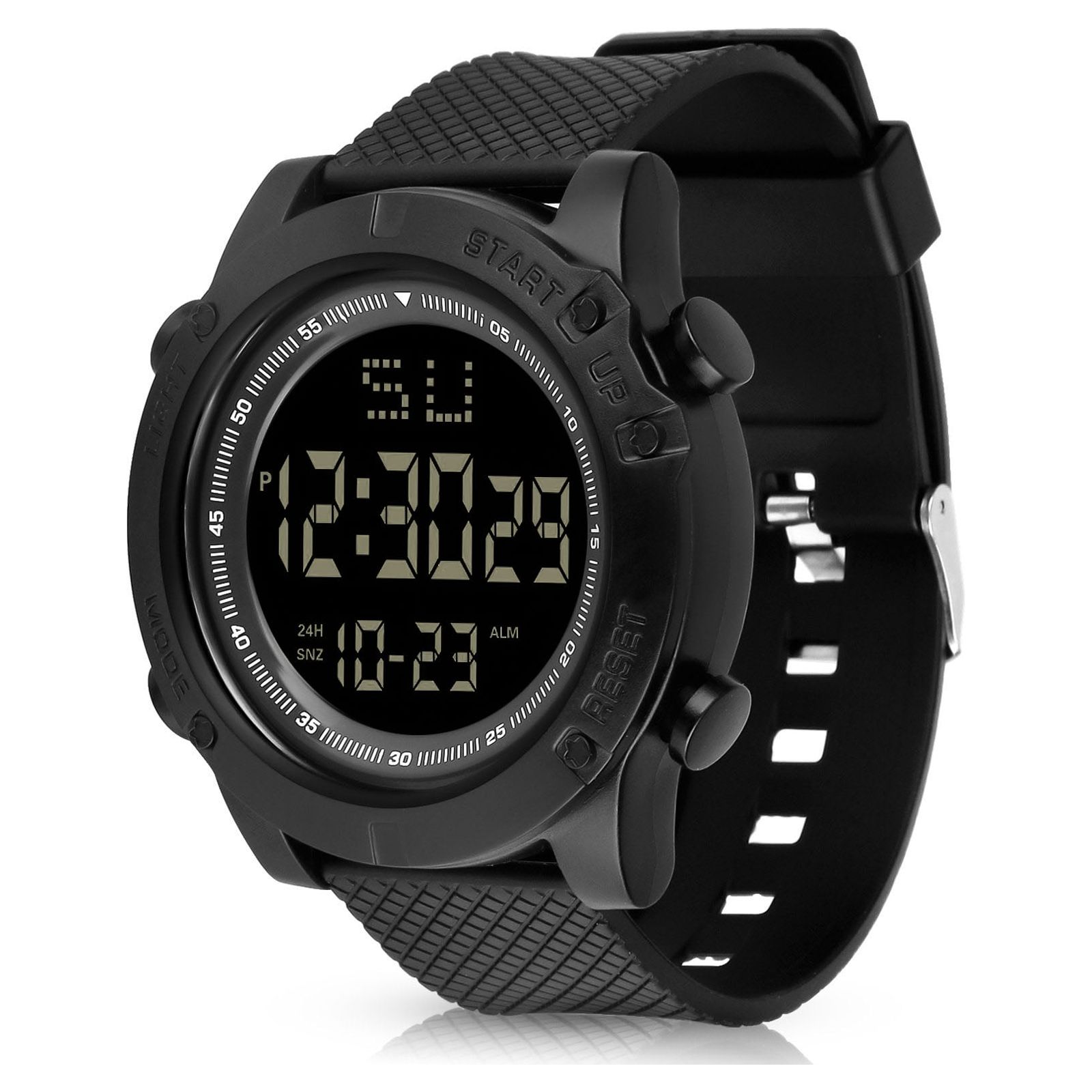 F105W-1A Men's Black Casual Classic Alarm Chrono Illuminator Digital ...