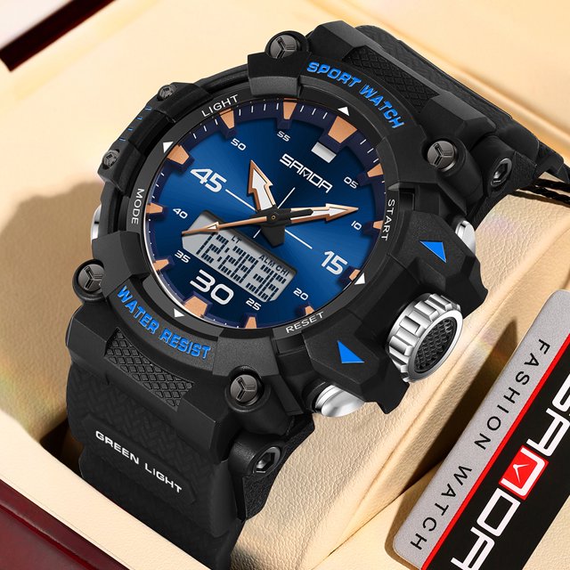 Men's Digital Sports Watch - Large Display, Multifunction, Shockproof ...