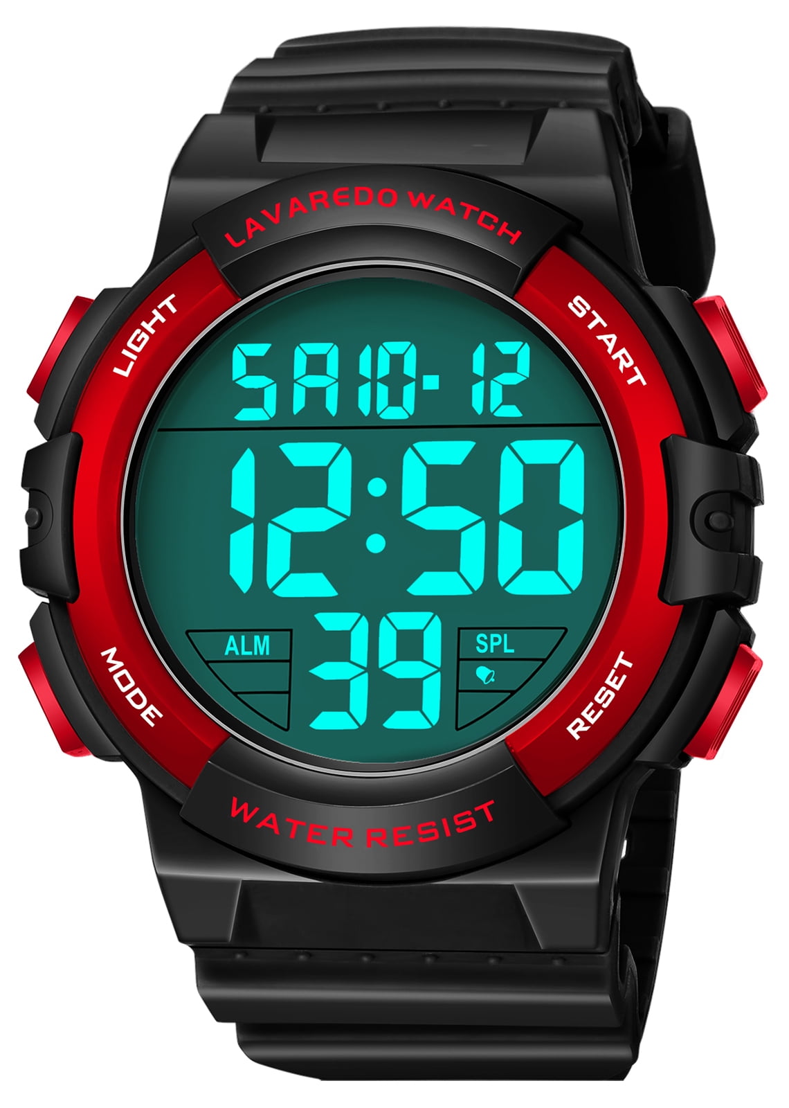 Men's Digital Sports Watch With Stopwatch/Alarm/Dual Time/ LED ...