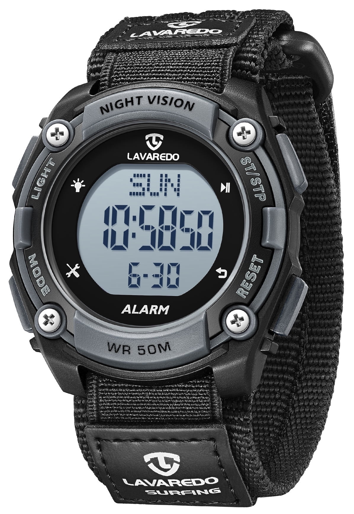 Alps Men's Digital Sports Watch with Electronic Movement, Nylon Strap ...