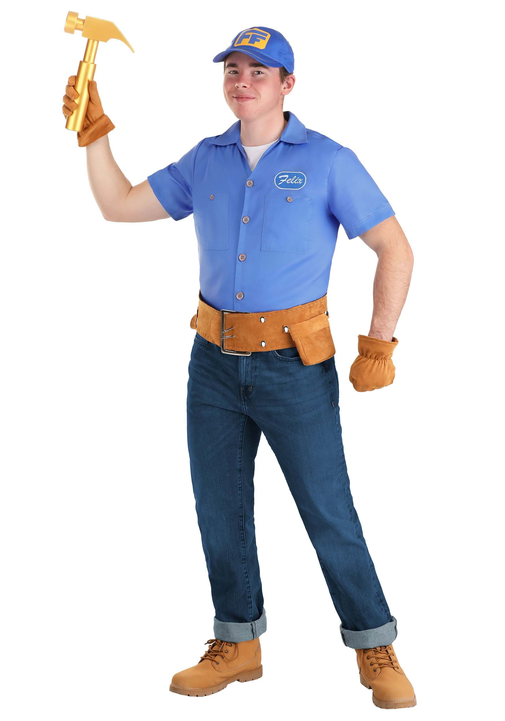 Men's Disney Wreck It Ralph Fix It Felix Costume - Walmart.com