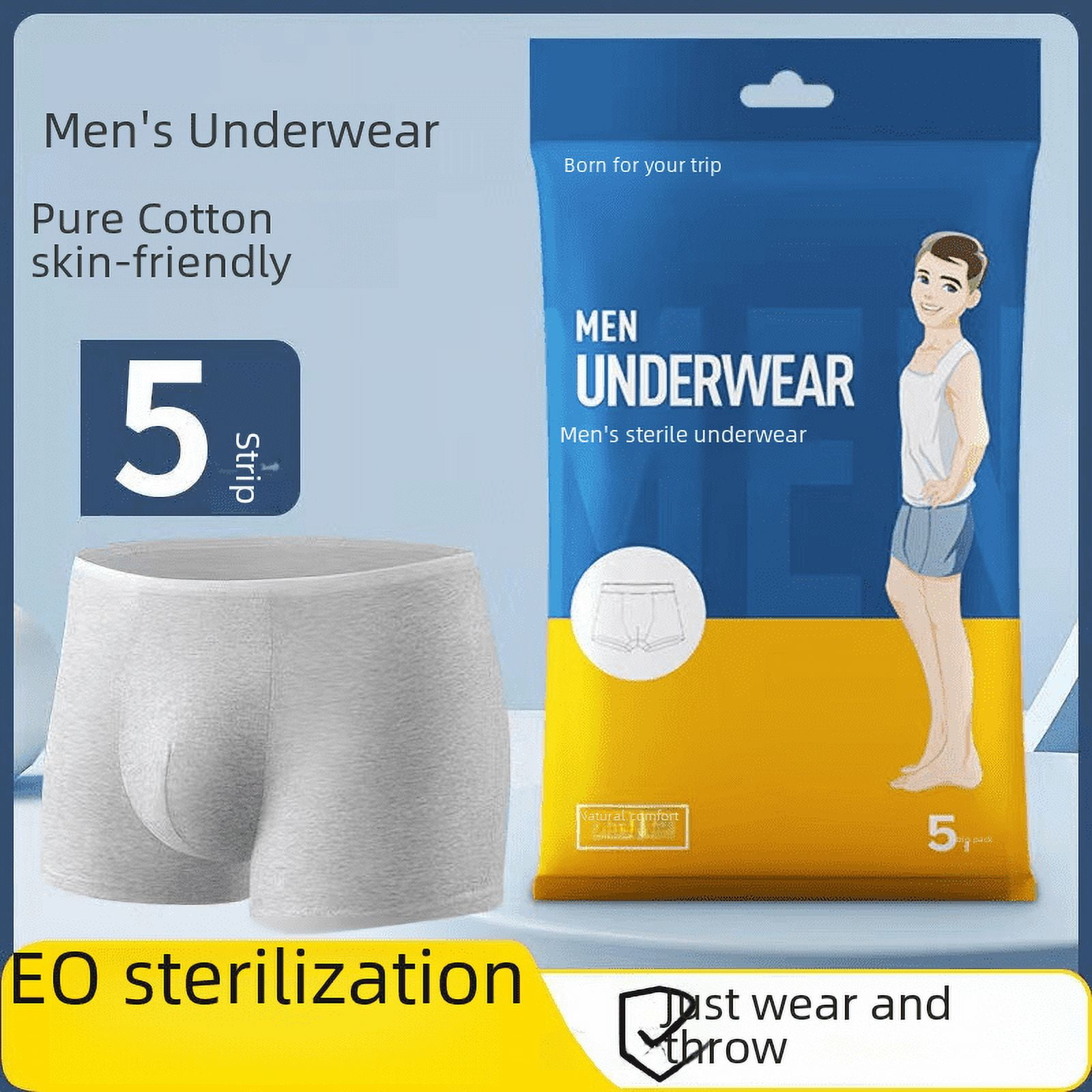 Men's Disposable Underwear Men's Cotton Four-Corner Sterile Triangle ...