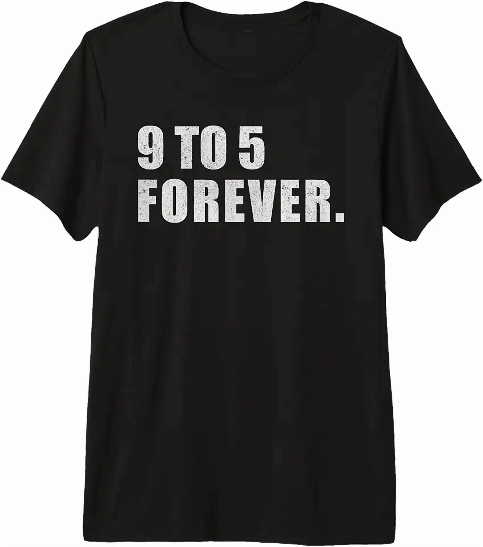 Men's Distressed 9 To 5 Forever Slogan Graphic T-Shirt - Walmart.com