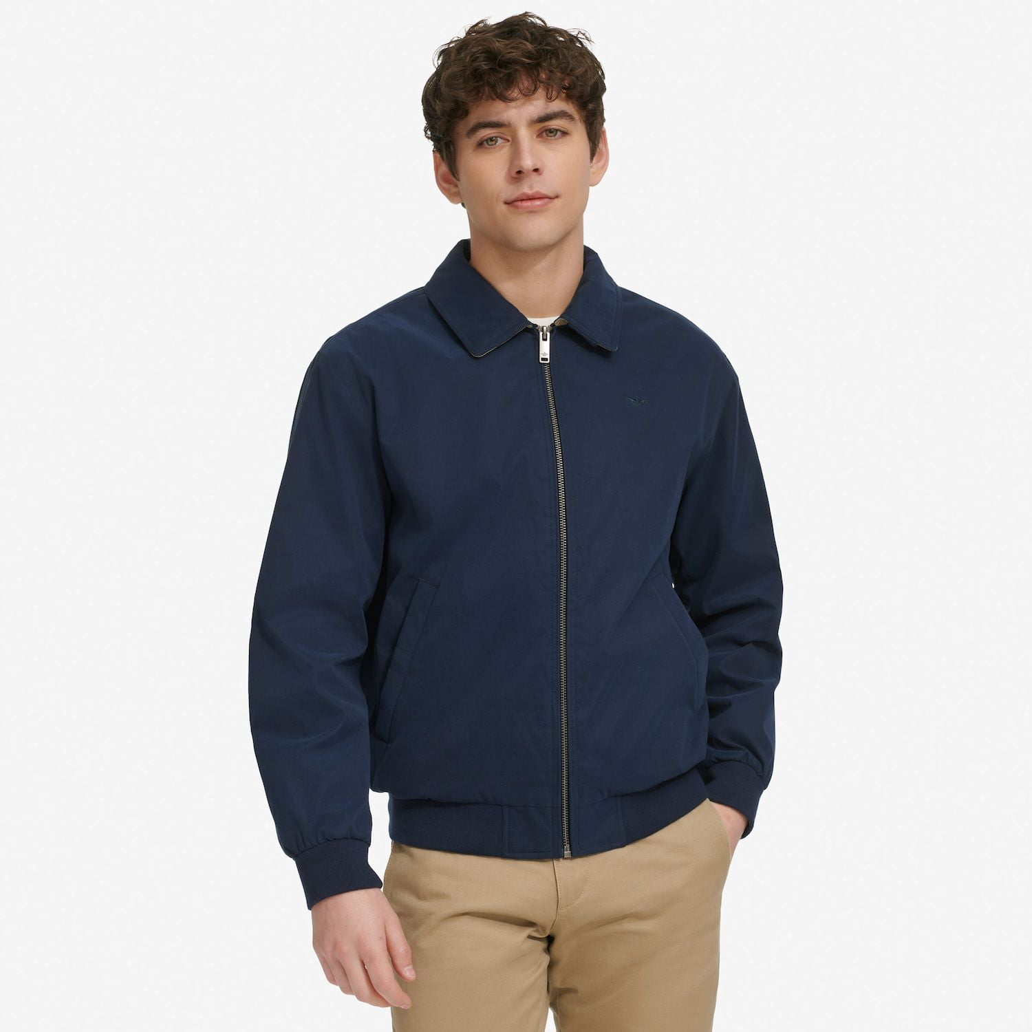 Men's Dockers® Micro-Twill Filled Golf Bomber Jacket Color: Navy Size ...