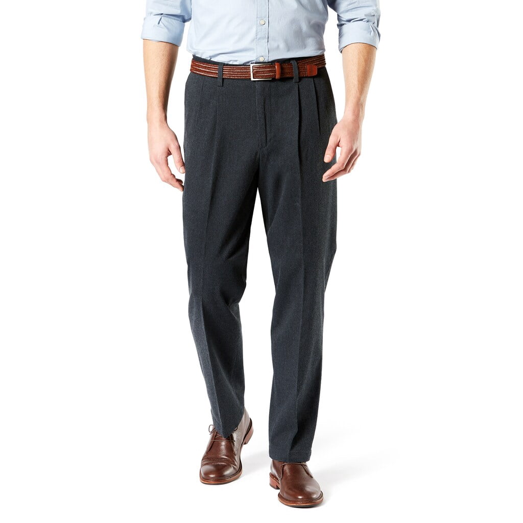 Men's Dockers Signature Khaki Lux Classic-Fit Stretch Pleated Pants D3 ...