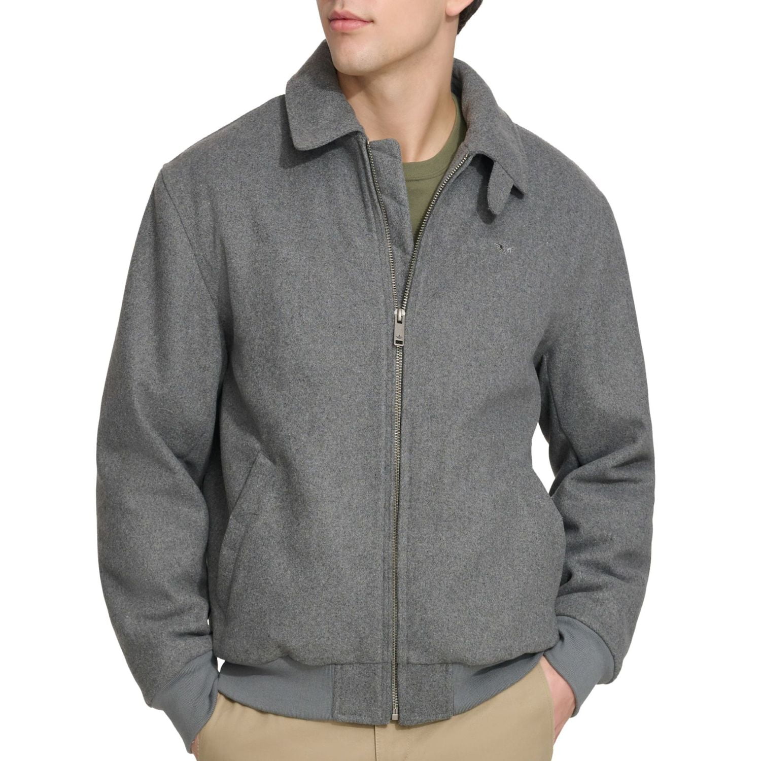 Men's Dockers® Wool Blend Bomber Jacket with Laydown Collar Color ...