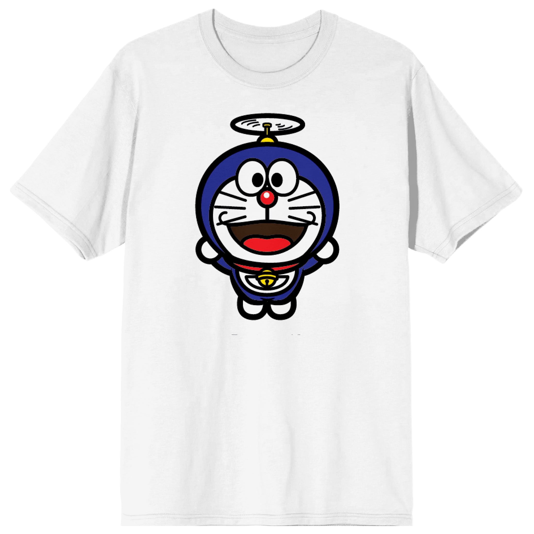 Doraemon flying on helicopter hat on White Short Sleeve Adult T-Shirt ...