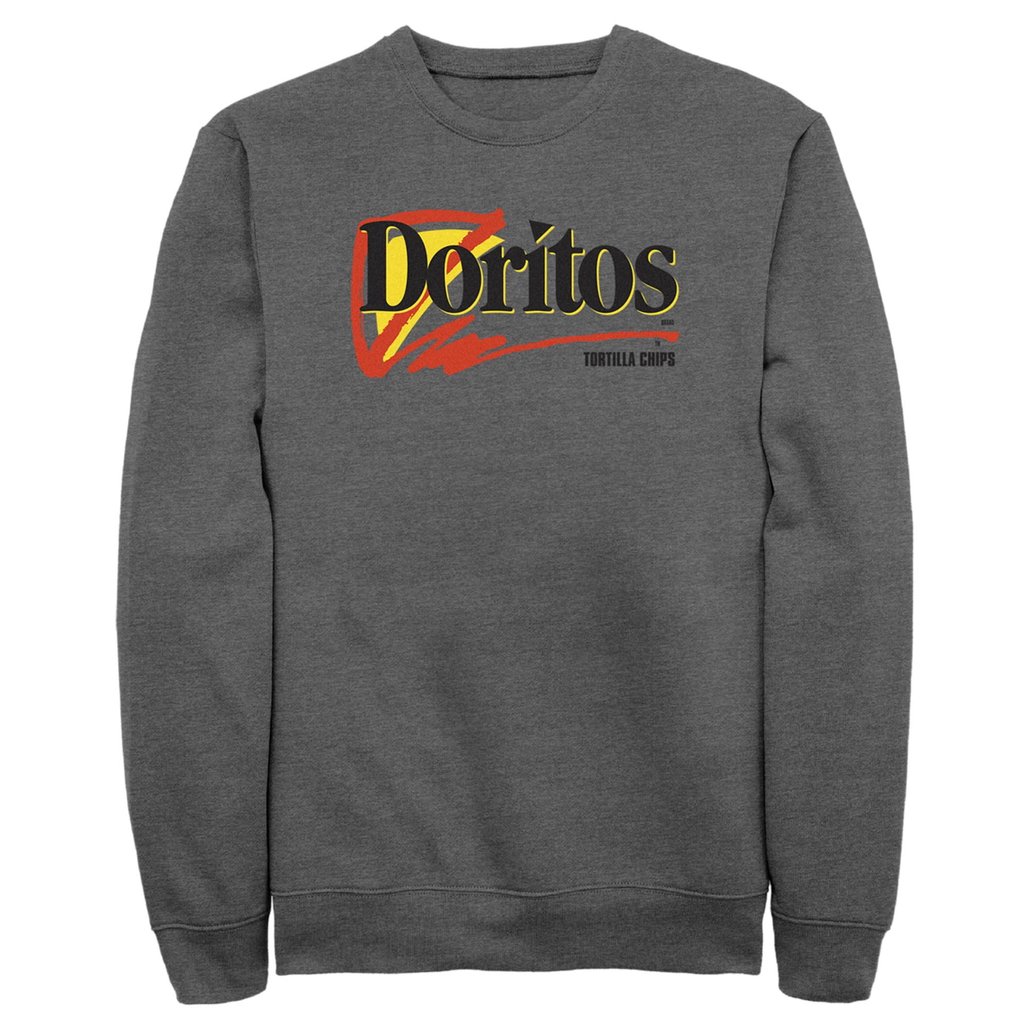 Men's Doritos 90s Logo Sweatshirt Charcoal Heather Small - Walmart.com
