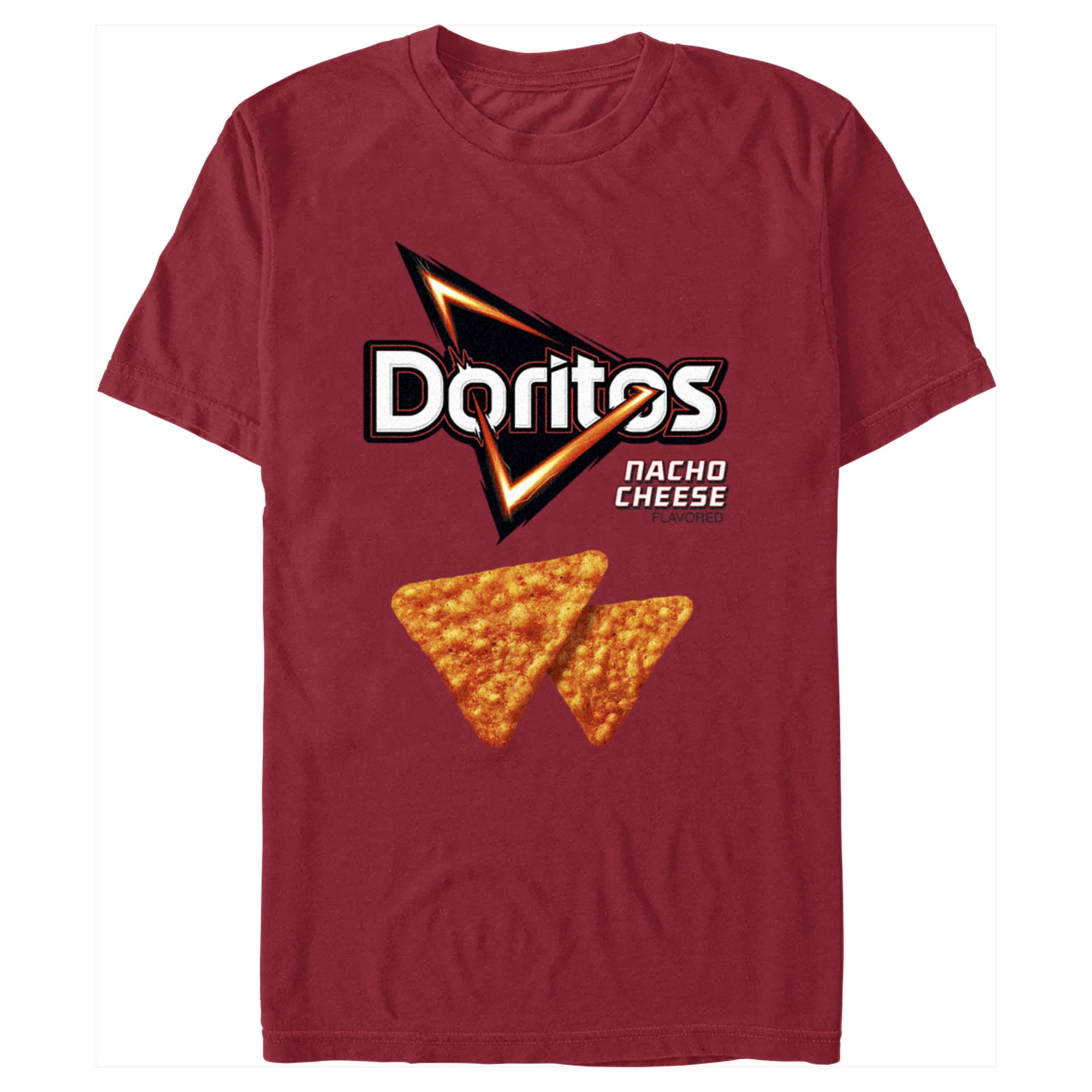 Doritos Men's Nacho Cheese Logo Graphic Tee, Cardinal 2X Large ...