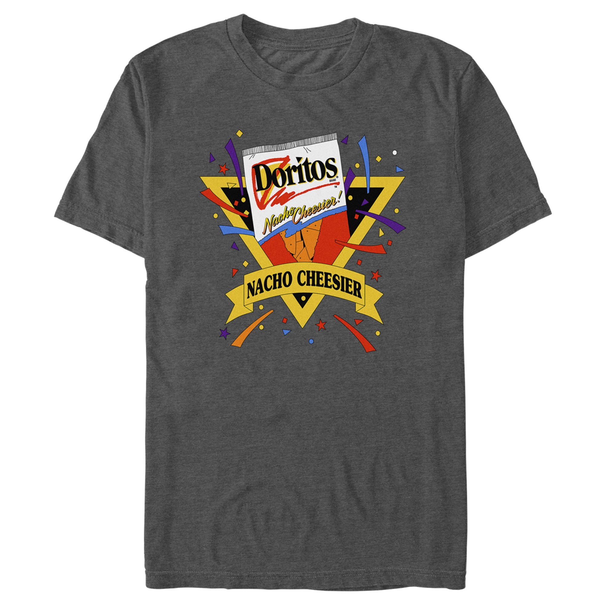 Men's Doritos Retro Nacho Cheesier Graphic Tee Charcoal Heather 3X ...