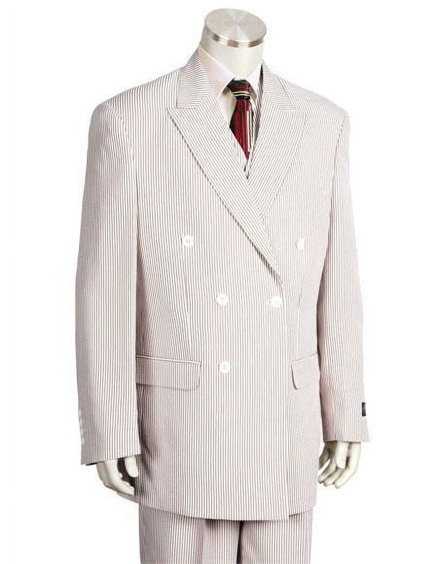 Men's Double Breasted Suits Ilcanto Brown ~ Coffee Seersucker Sear ...