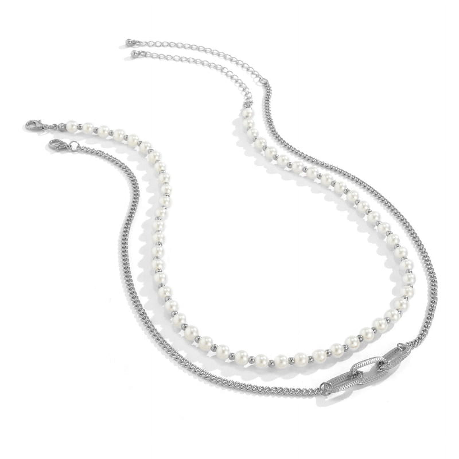 Men's Double Layer Necklace Necklace Collar Layering Men Necklace 2 ...